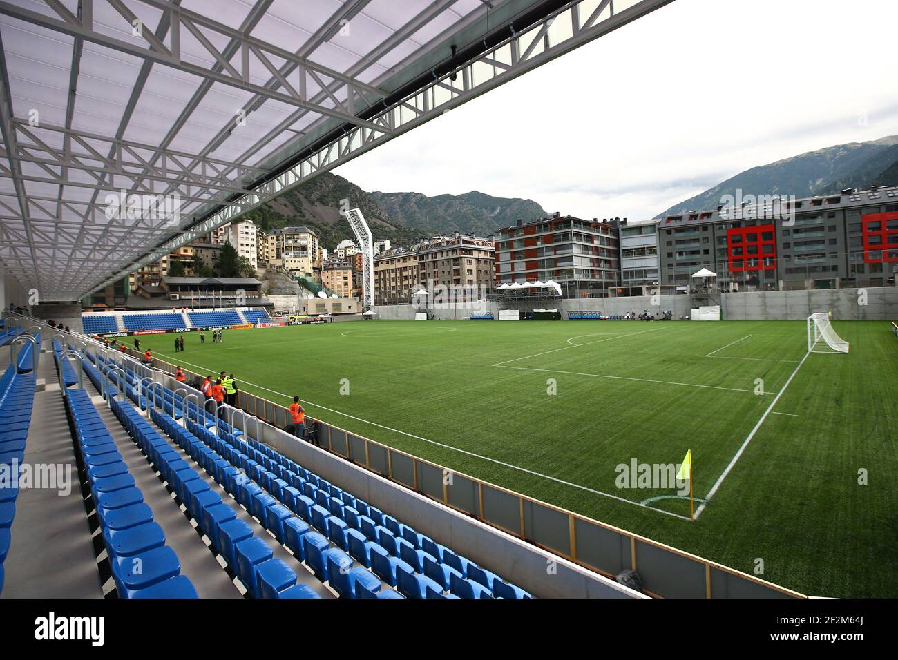 Vue générale de l'Estadi Nacional avant le match de qualification de l ...