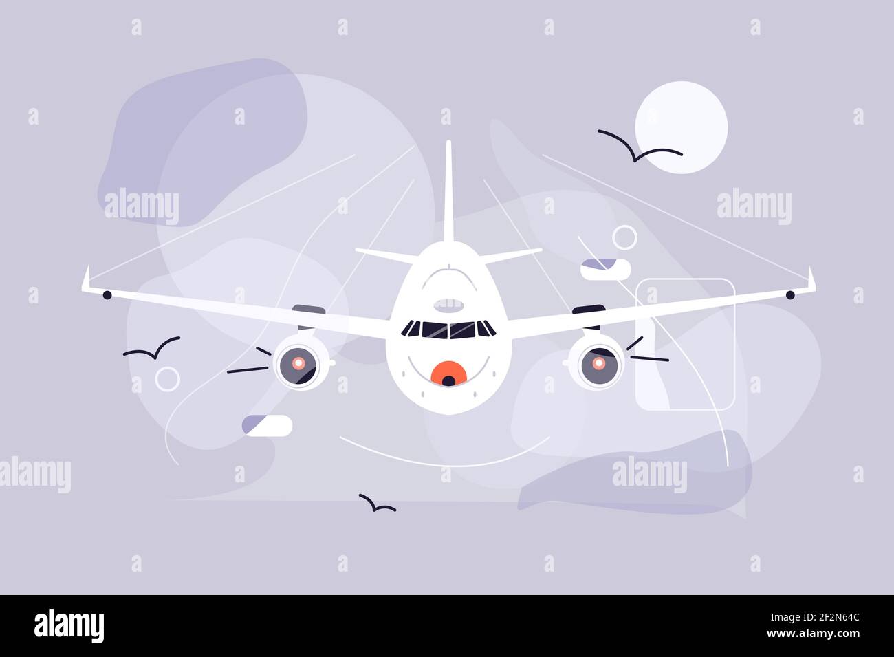 Oiseau et avion Banque d'images vectorielles - Alamy