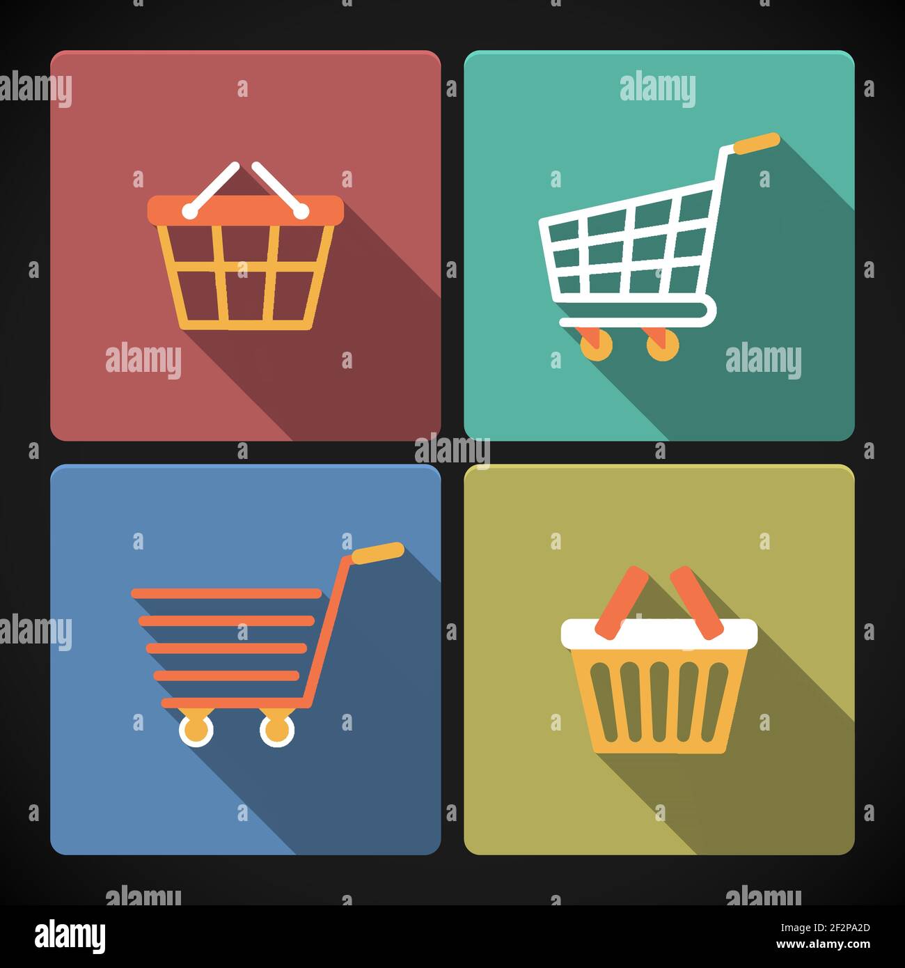 Les pictogrammes collection de paniers d'achat internet et paniers pour ...