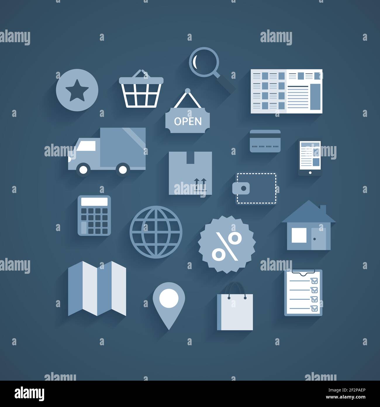 Collection de pictogrammes pour la navigation en ligne de commande et ...