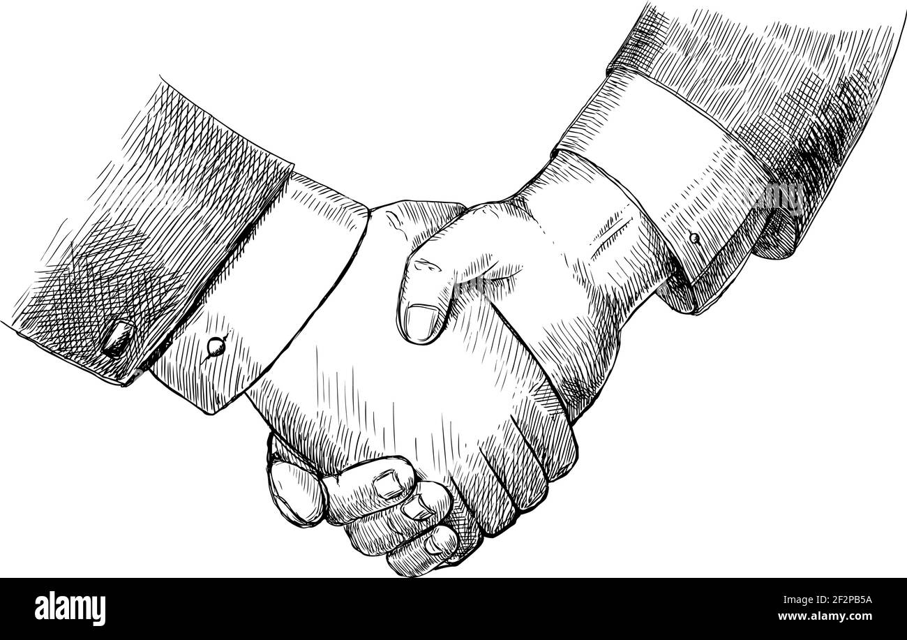 Accord de partenariat art Banque d'images noir et blanc - Alamy