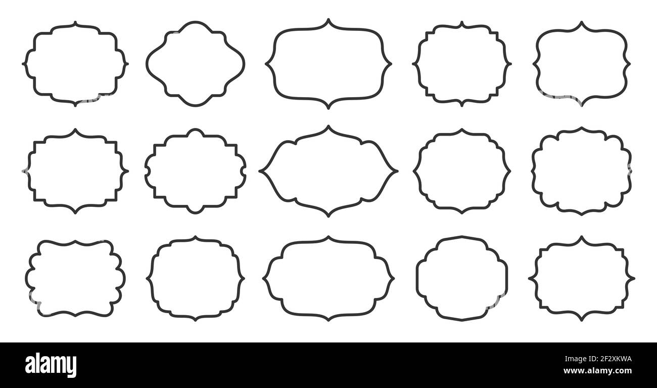 Ensemble d'étiquettes de produits vintage. Collection d'éléments ...