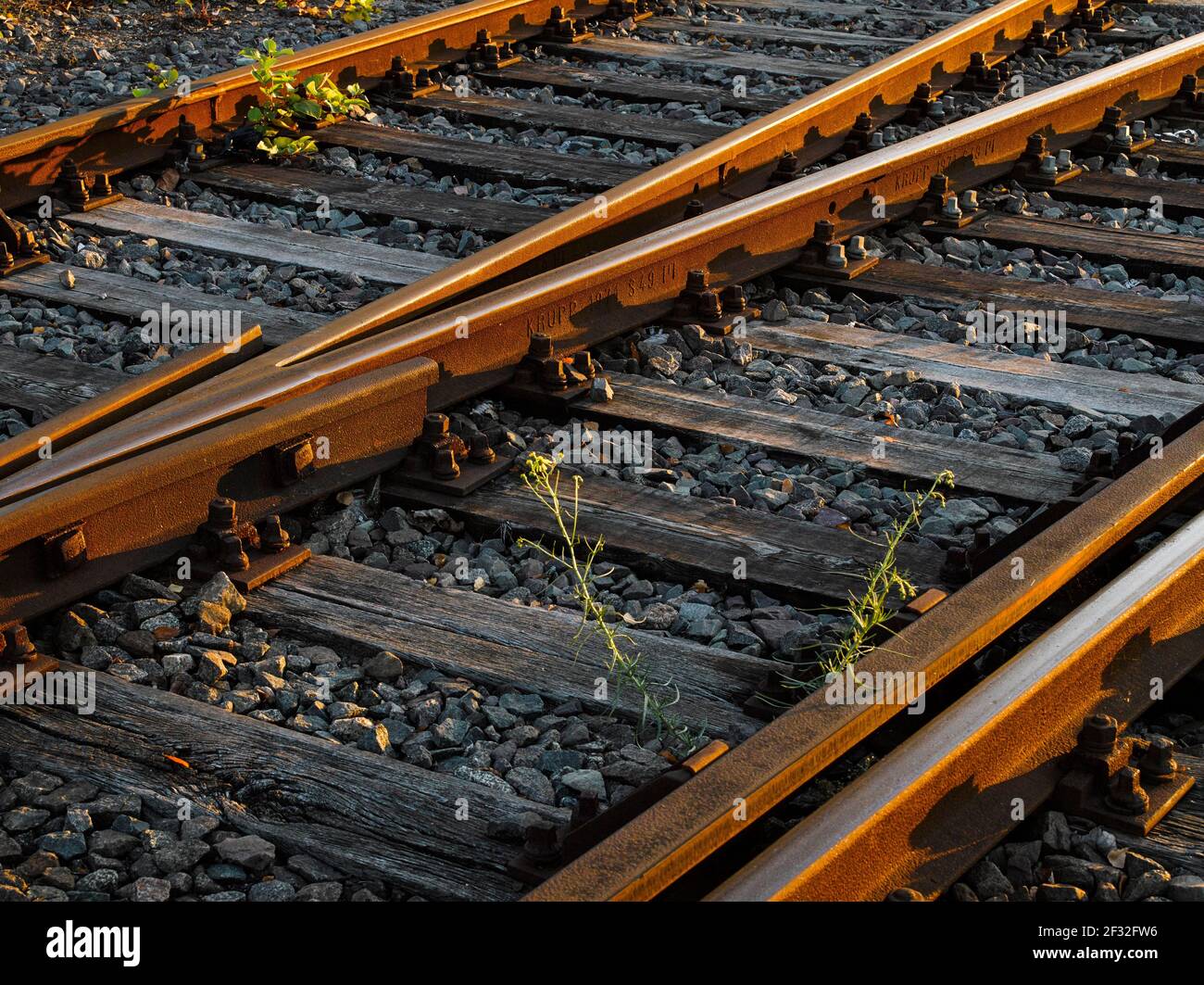 Vieux rails de chemin de fer Banque de photographies et d’images à ...