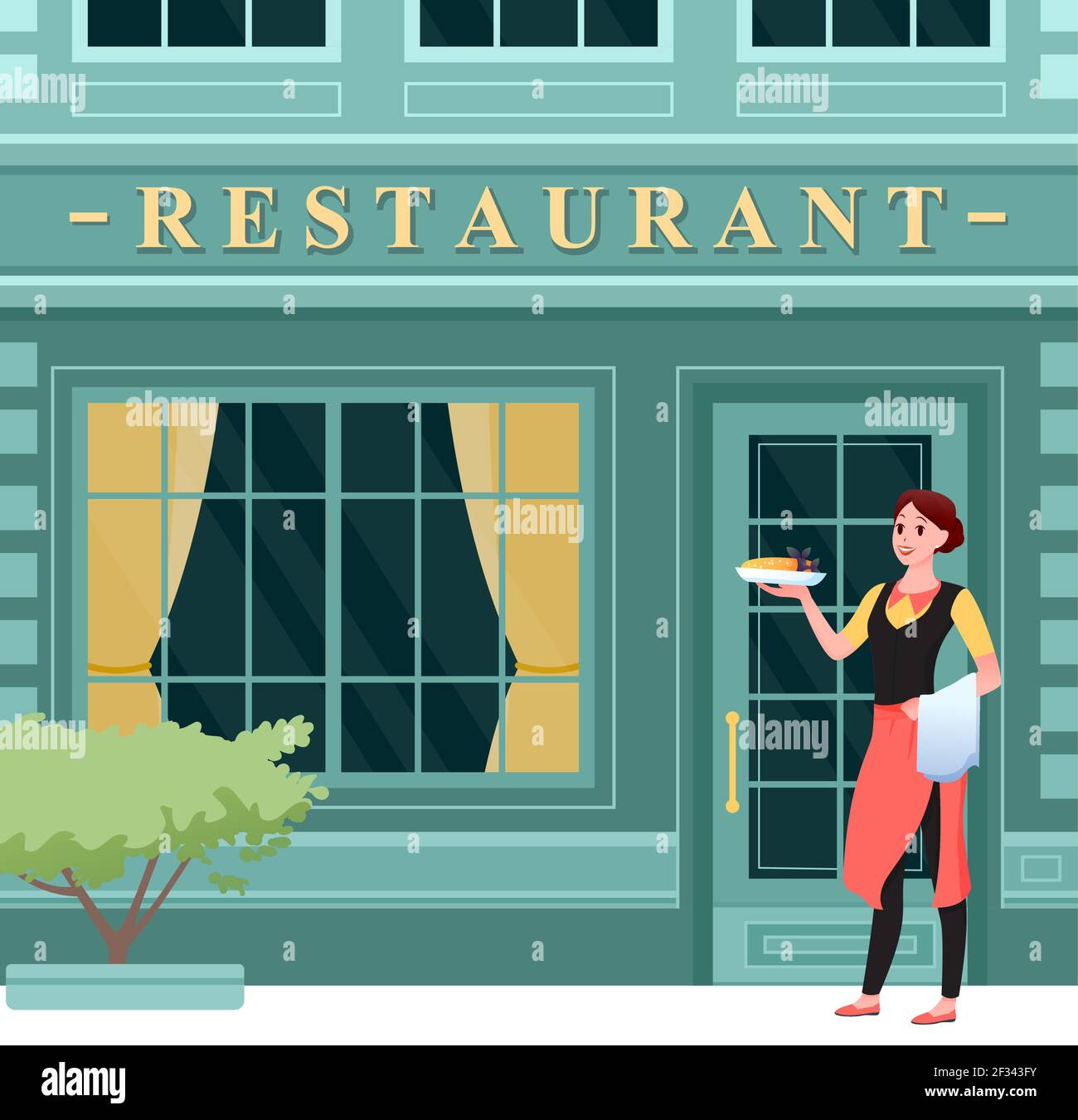 Restaurant en dessin animé illustration Banque de photographies et d ...