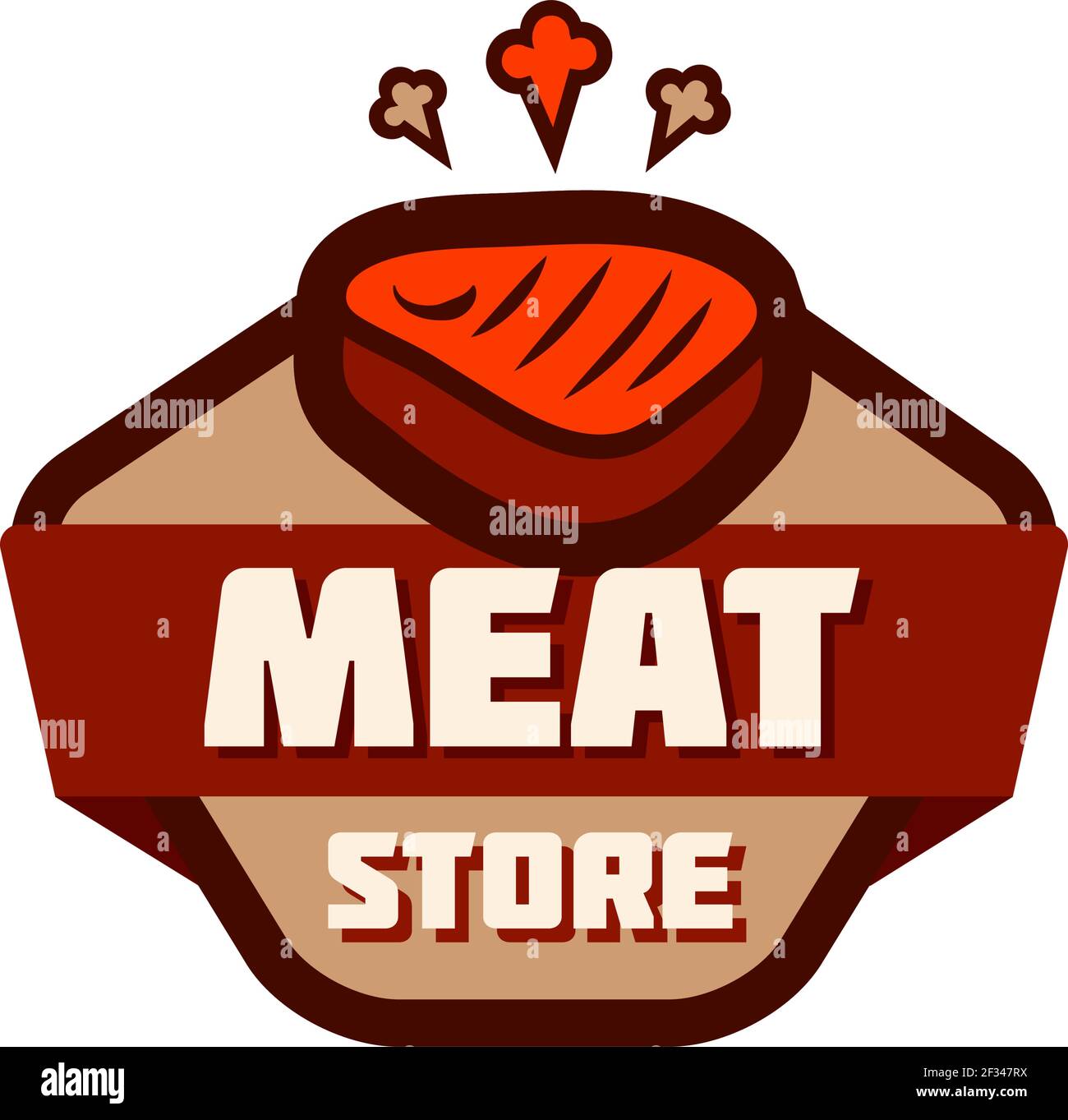 Logo du magasin de viande. Symbole de viande Vector Isolated Graphic ...