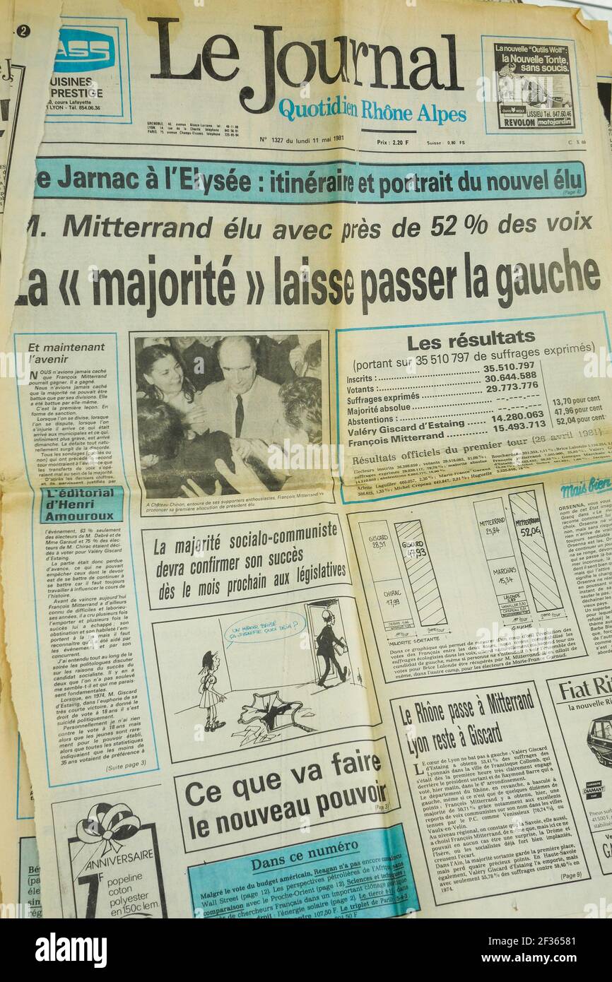 Le journal de rhone alpes Banque de photographies et d’images à haute ...