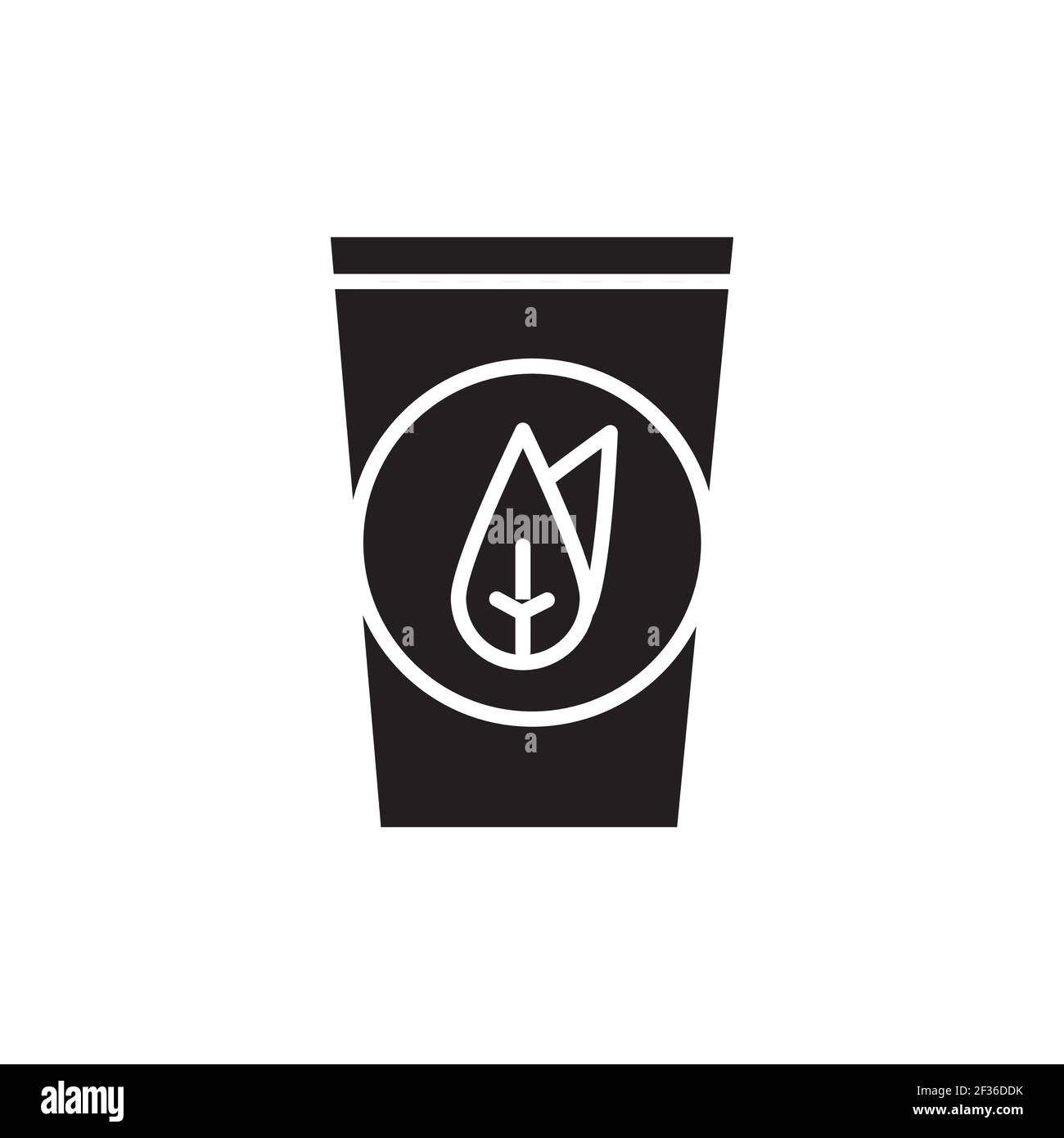 Icône de la ligne de couleur verte en poudre japonaise biologique ...