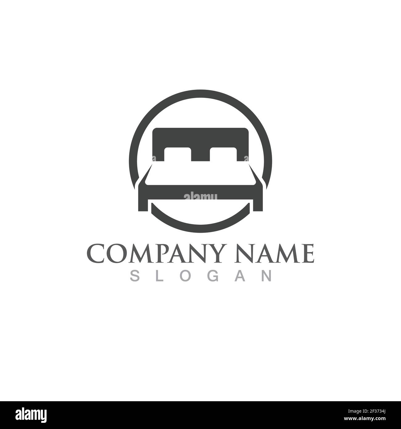 Logo de lit et image vectorielle de symbole Image Vectorielle Stock - Alamy