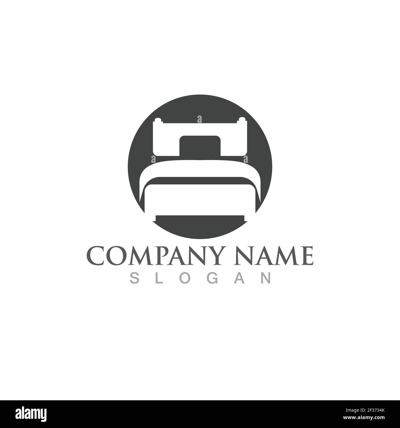 Logo de lit et image vectorielle de symbole Image Vectorielle Stock - Alamy