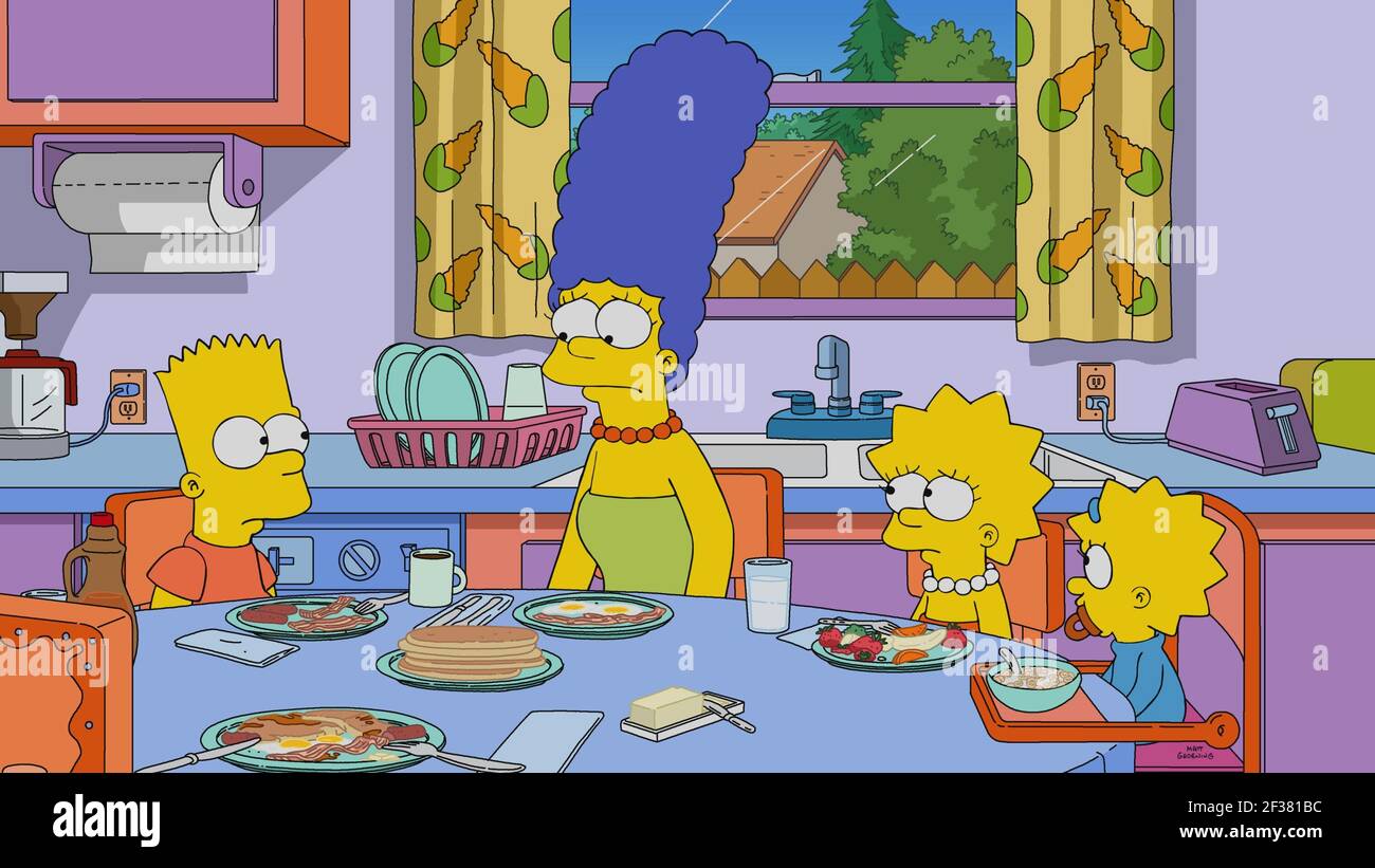 LES SIMPSONS, de gauche à droite: Bart Simpson (voix: Nancy Cartwright ...