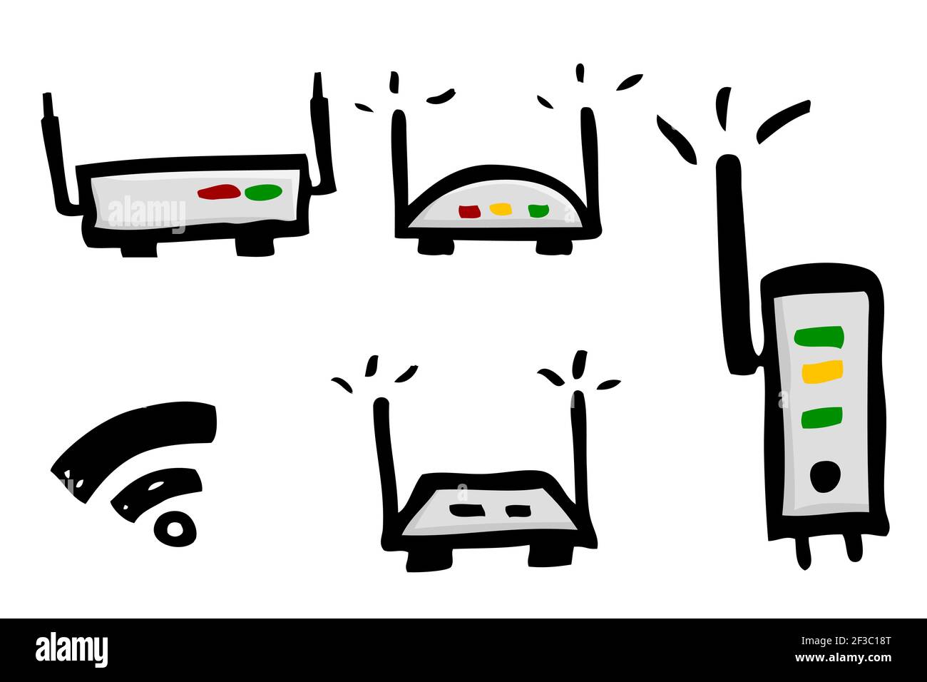 Modem routeur Banque d'images vectorielles - Alamy