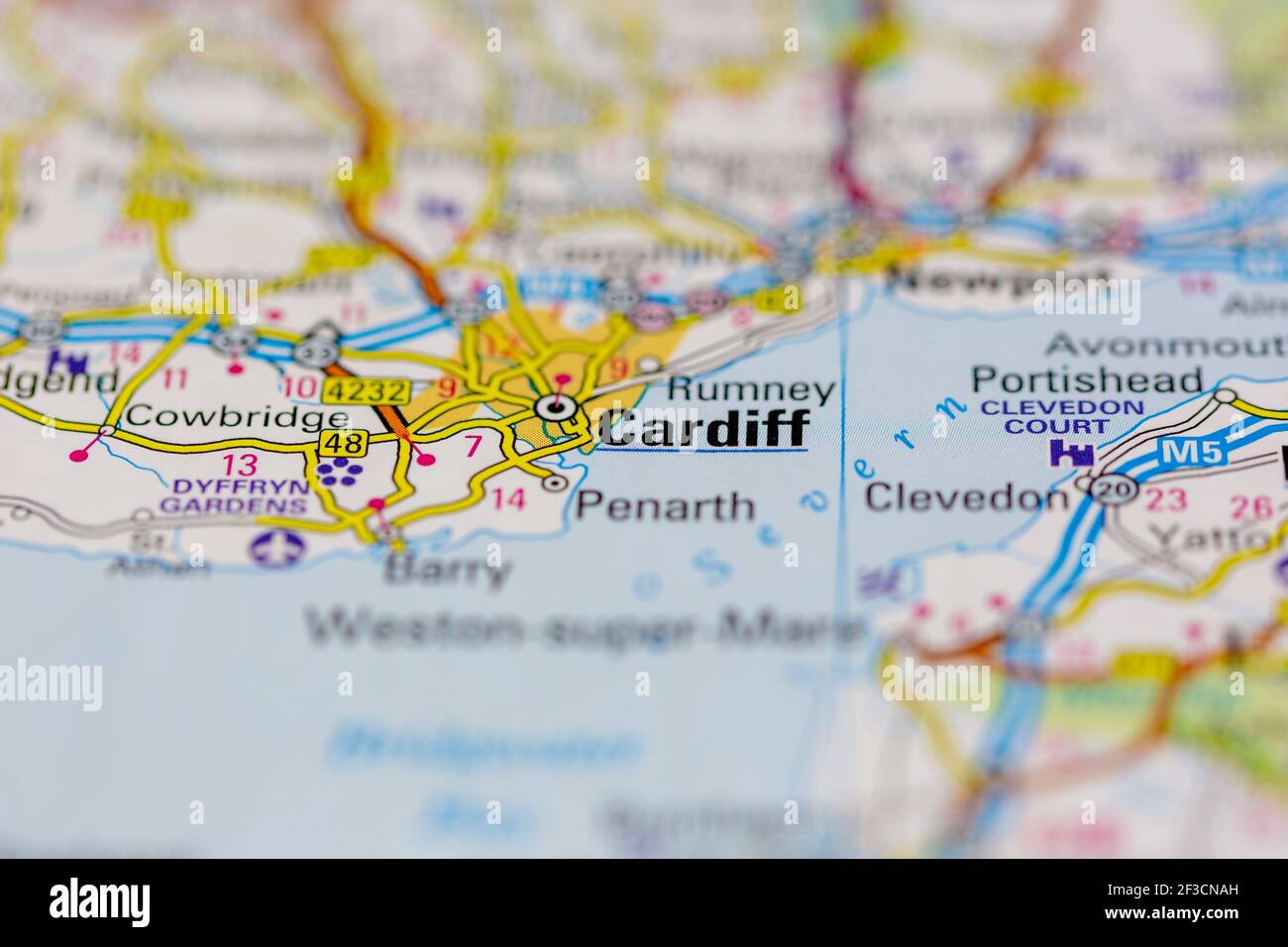 Cardiff map Banque de photographies et d’images à haute résolution - Alamy