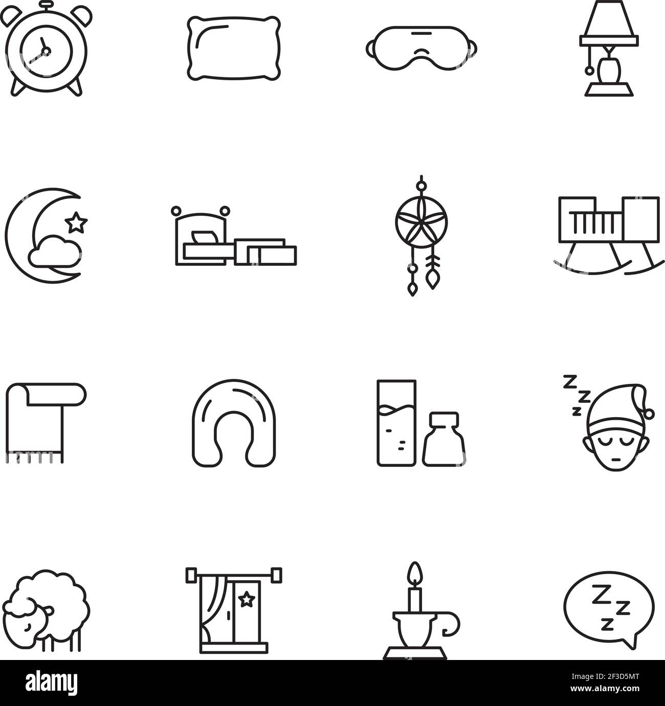 Pictogram sleeping icon resting sleep Banque de photographies et d ...