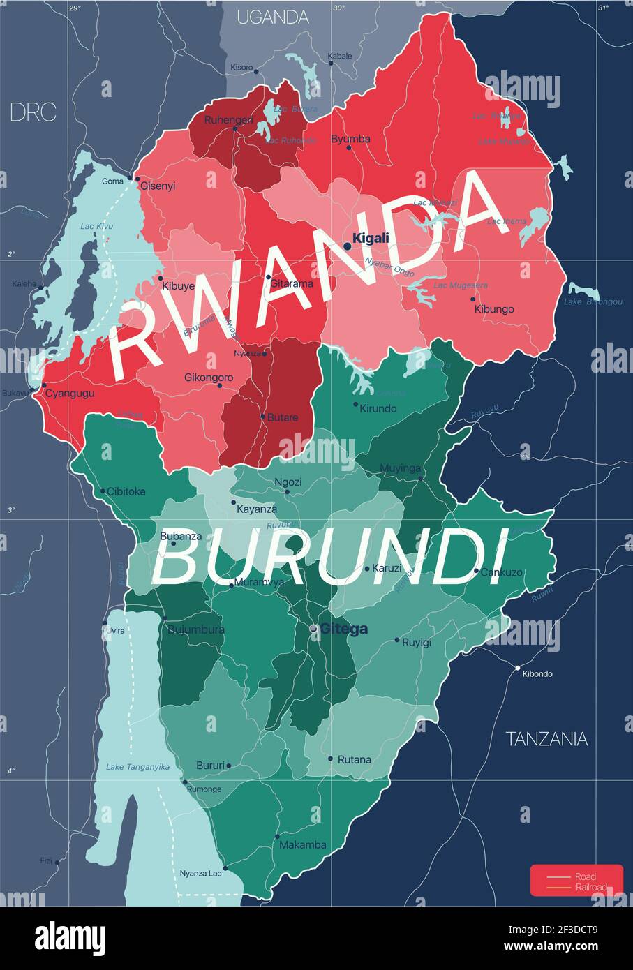 Tanzania east africa african map Banque d'images vectorielles - Alamy