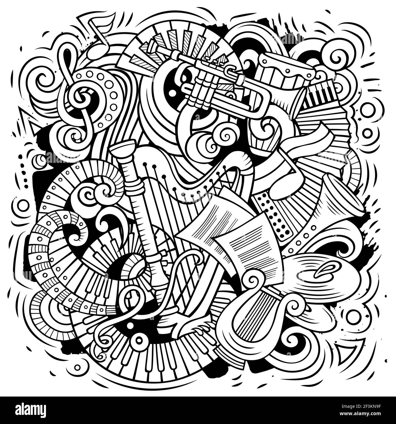Cartoon objects coloring page Banque de photographies et d’images à ...