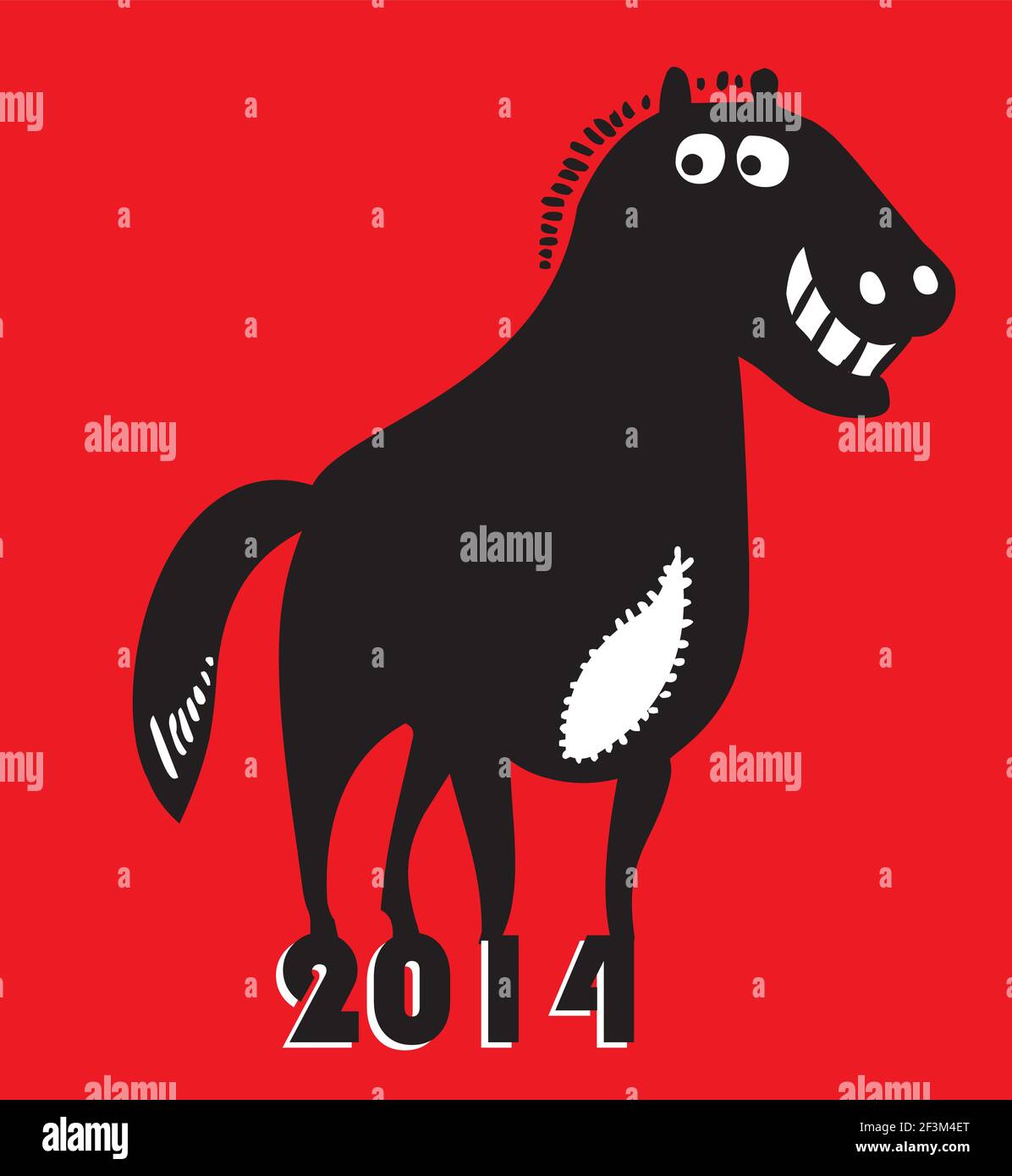 Cheval fou Banque d'images vectorielles - Alamy