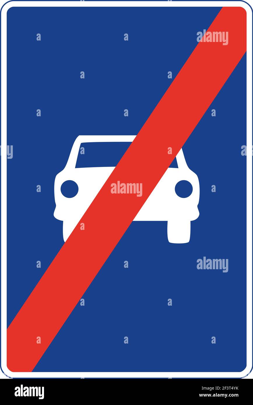 Panneau de signalisation bleu Banque d'images vectorielles - Alamy