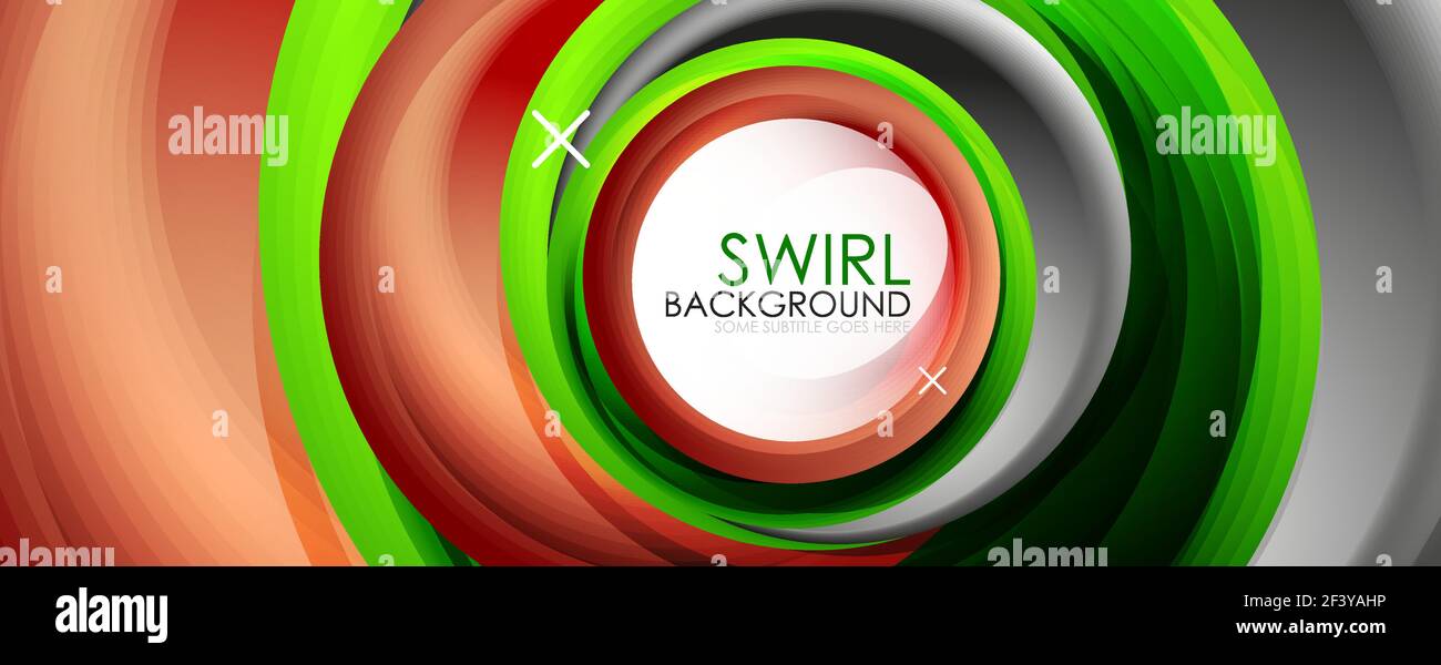 Les lignes en spirale tourbillon vecteur 3d abstract background. Les ...