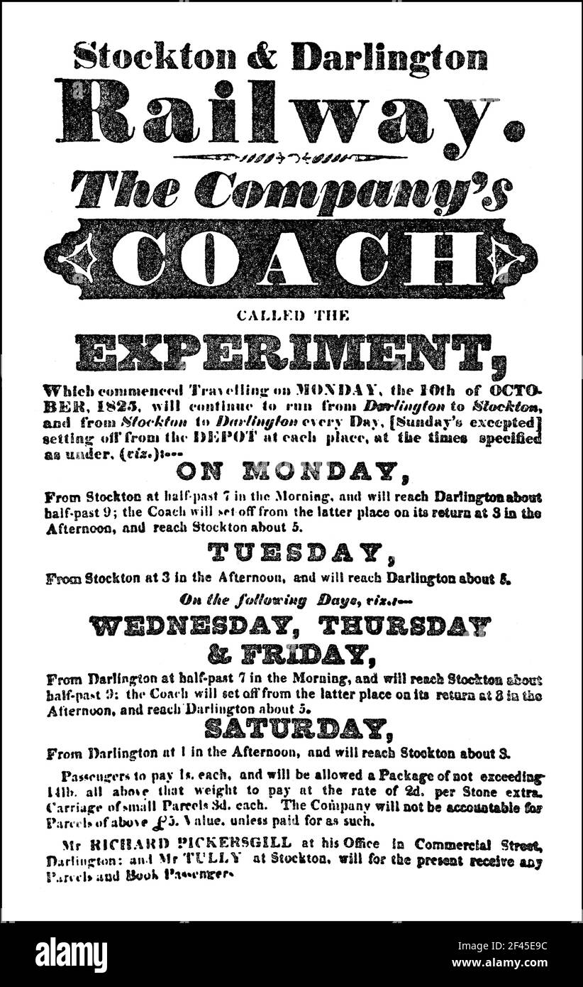 Stockton And Darlington Railway Banque d'image et photos - Alamy