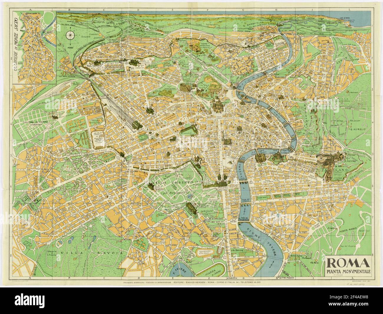 Map of rome 1938 Banque de photographies et d’images à haute résolution ...