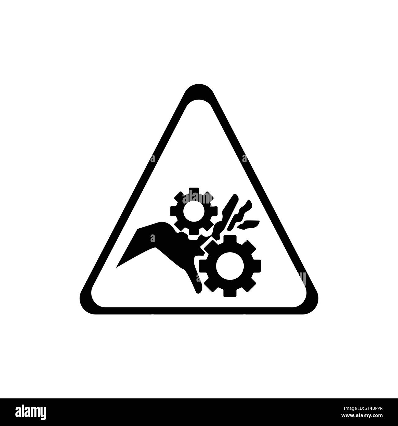 Pictogramme danger main Banque d'images noir et blanc - Alamy