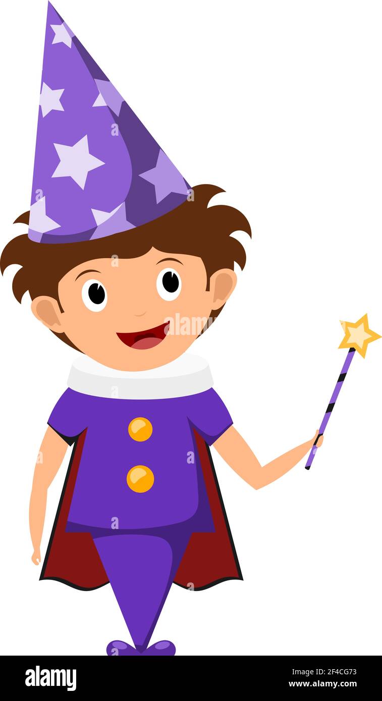 Enfant magicien Banque d'images vectorielles - Alamy