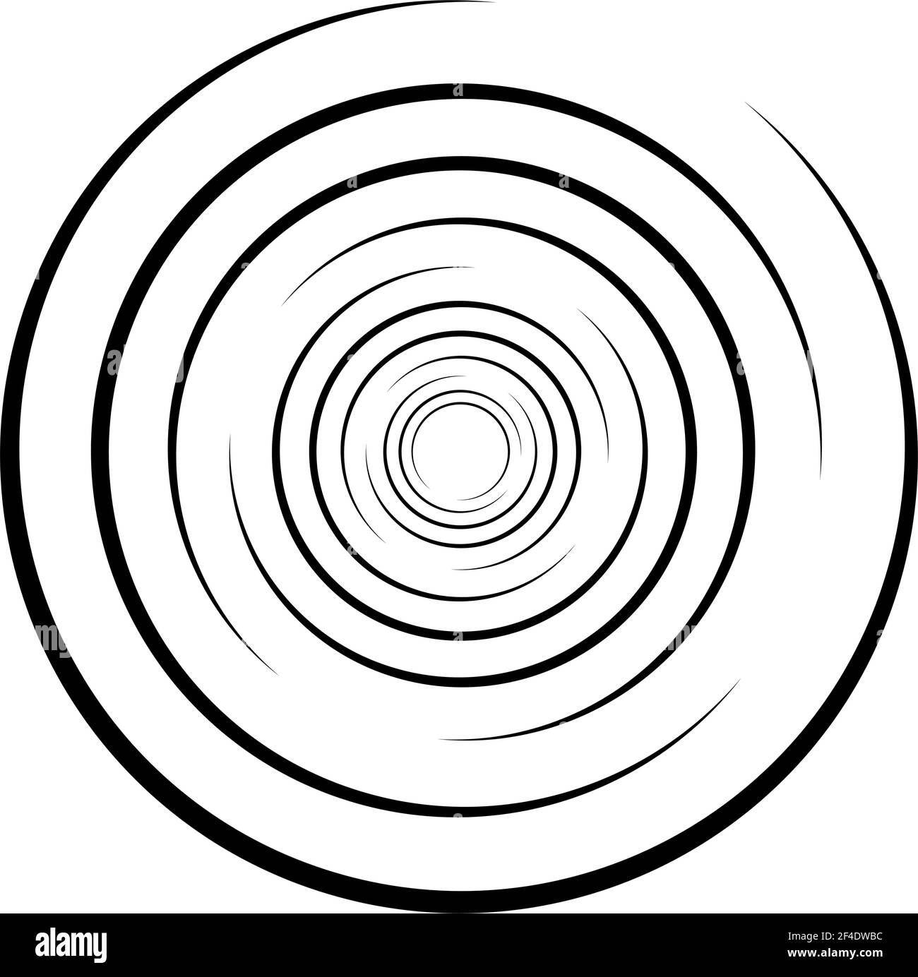 Cercle cyclique, hélice, élément de volute. Forme concentrique avec ...
