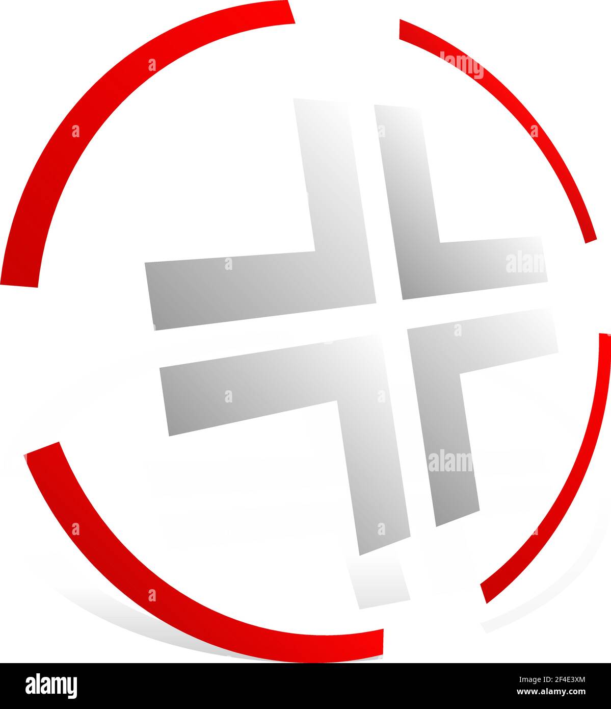 Réticule, icône de repère cible, symbole et logo. Précision, précision ...