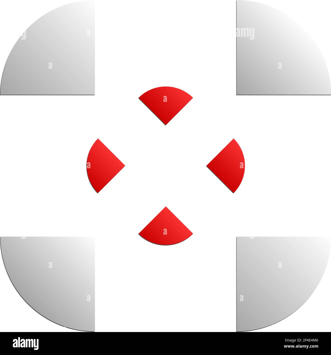 Réticule, icône de repère cible, symbole et logo. Précision, précision ...