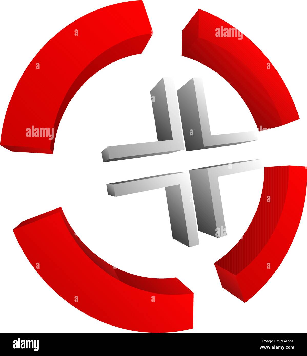 Réticule, icône de repère cible, symbole et logo. Précision, précision ...