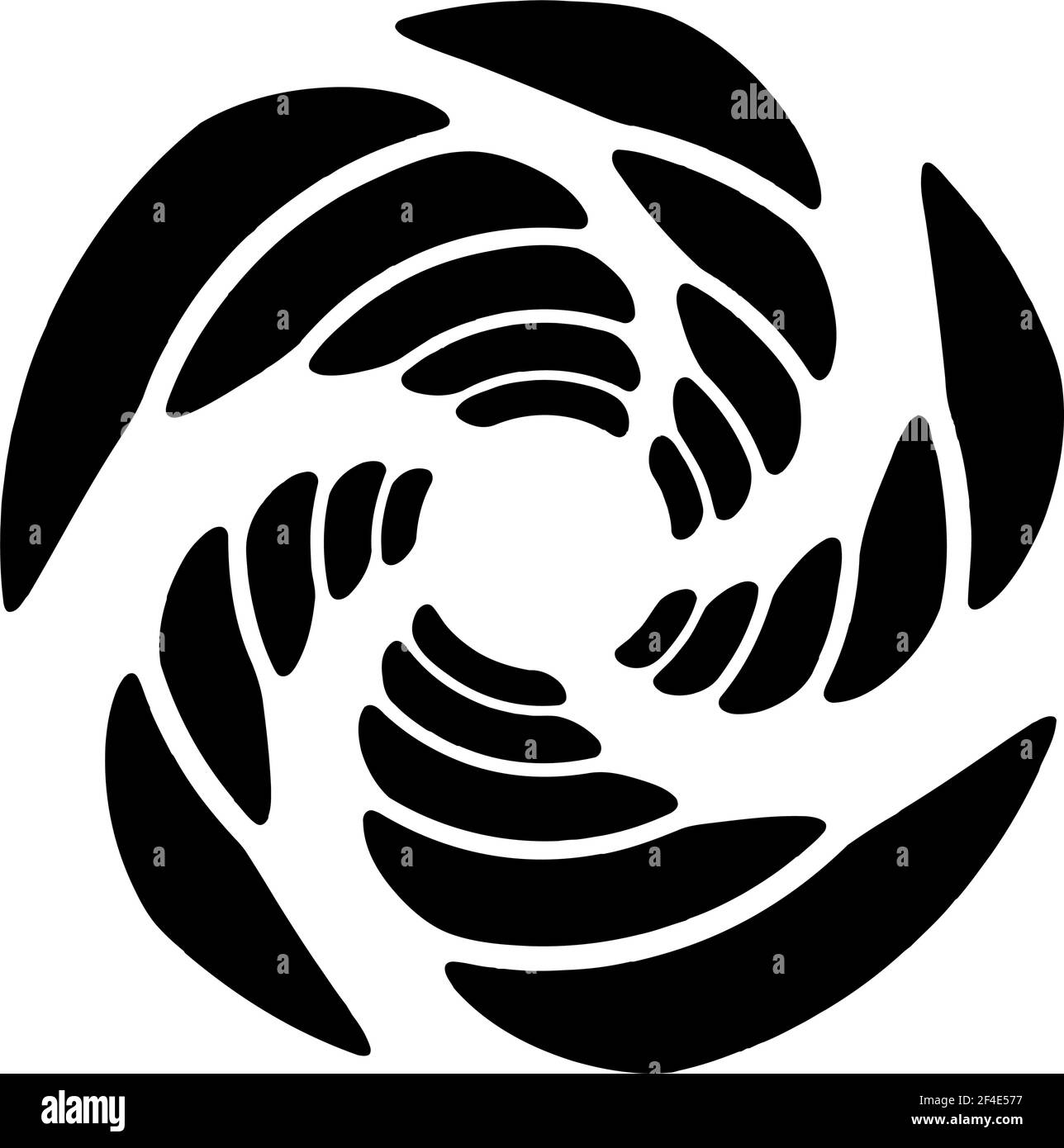 Cercle cyclique, hélice, élément de volute. Forme concentrique avec ...