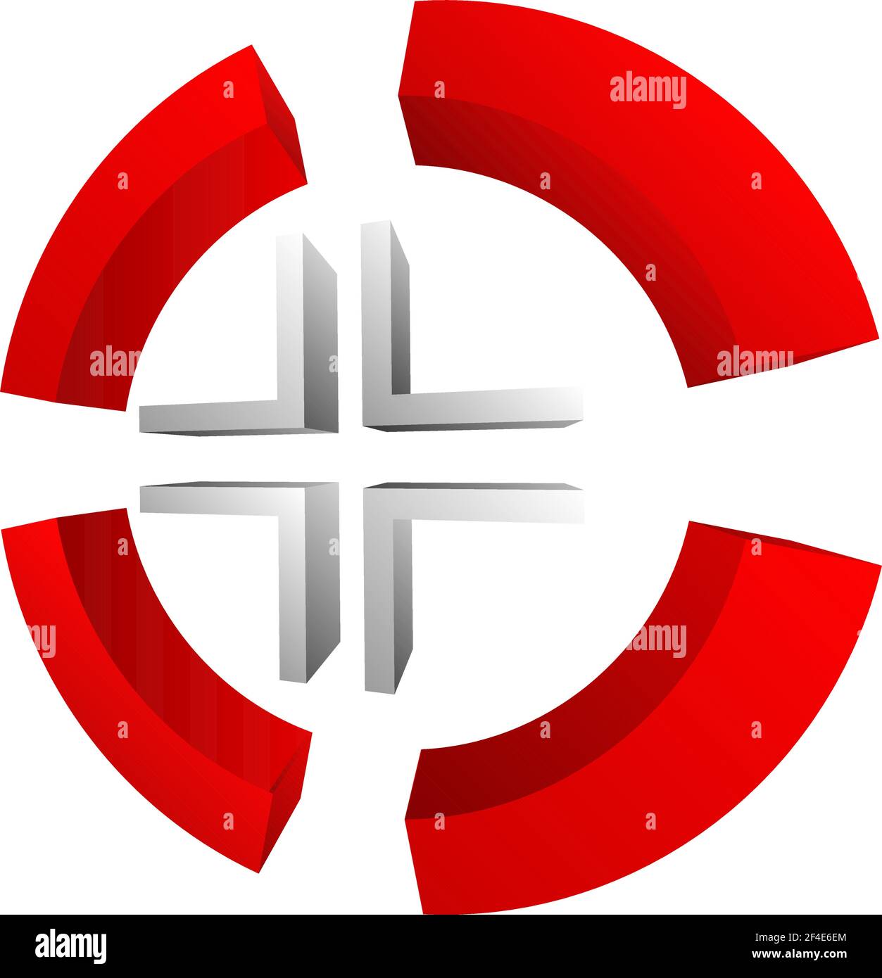 Réticule, icône de repère cible, symbole et logo. Précision, précision ...