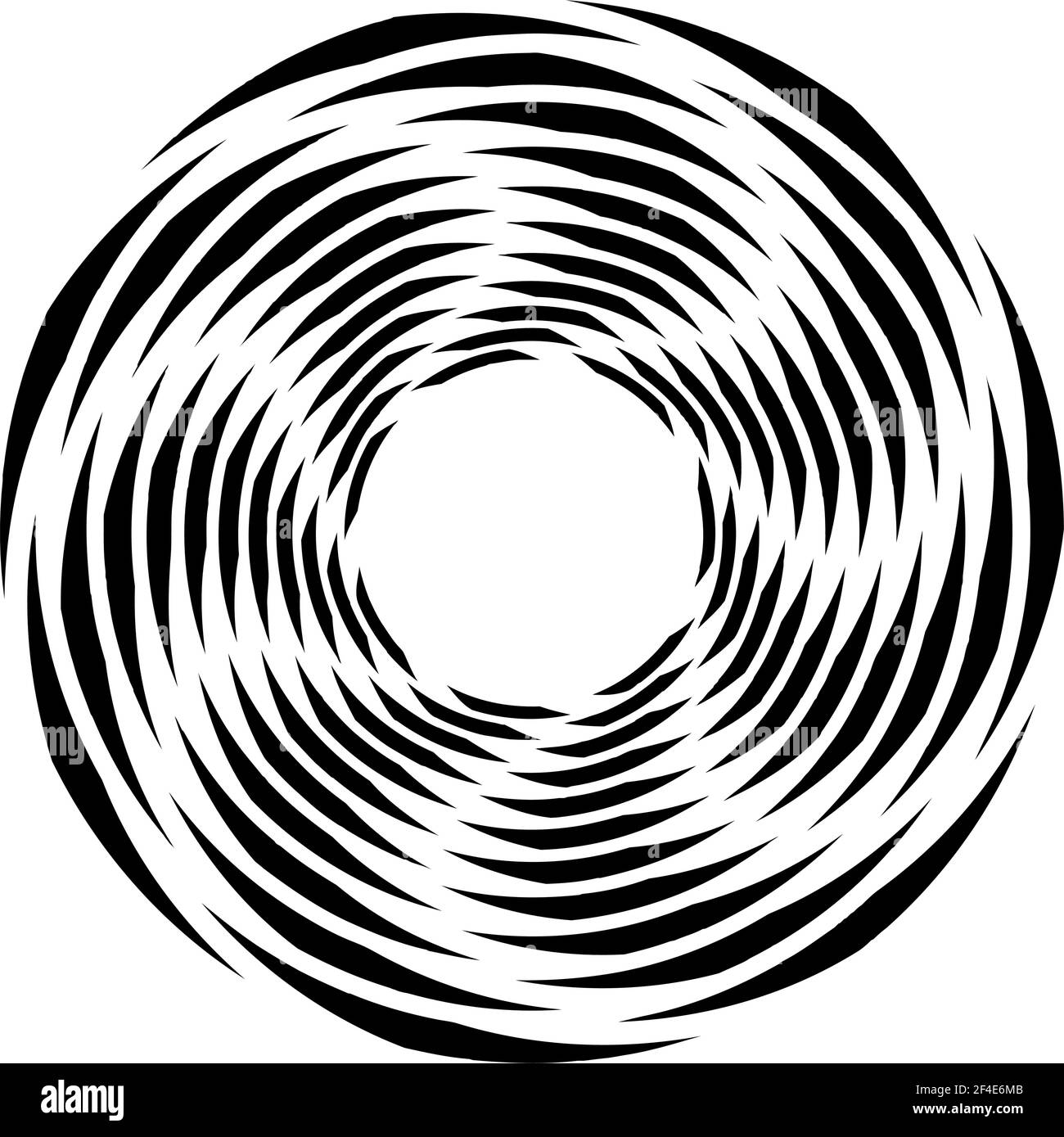 Cercle cyclique, hélice, élément de volute. Forme concentrique avec ...