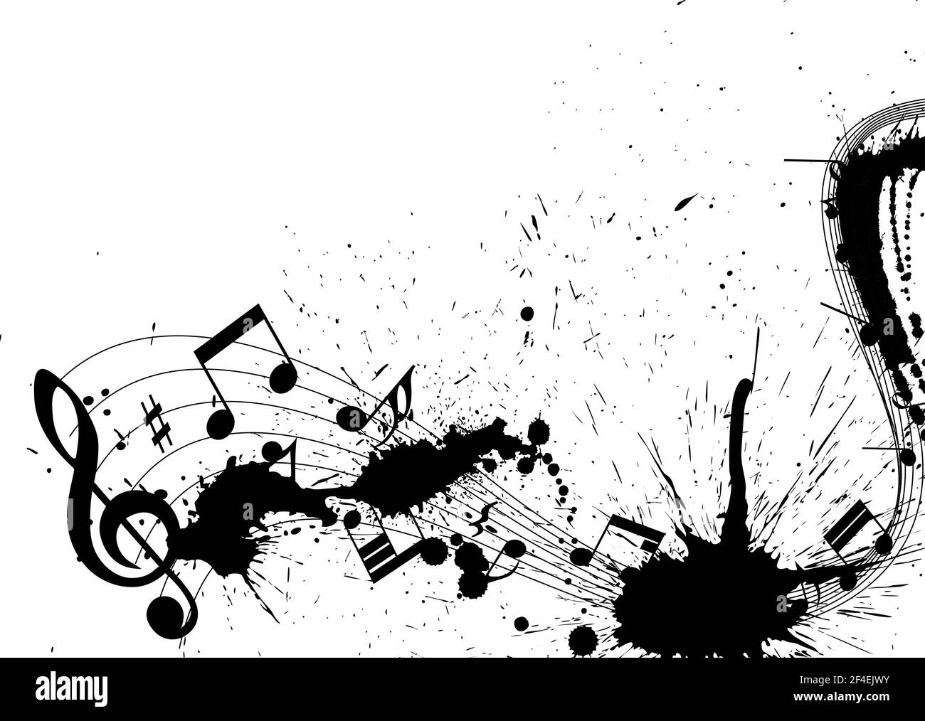 Note de musique noir fond transparent Banque d'images noir et blanc - Alamy