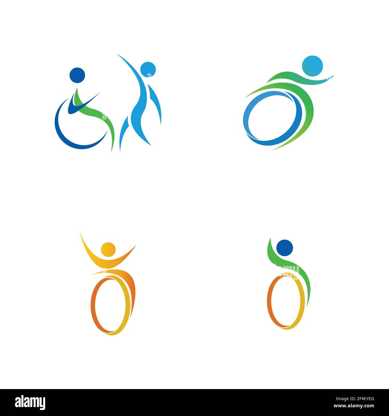 modèle de conception de l'illustration vectorielle du logo handicap ...