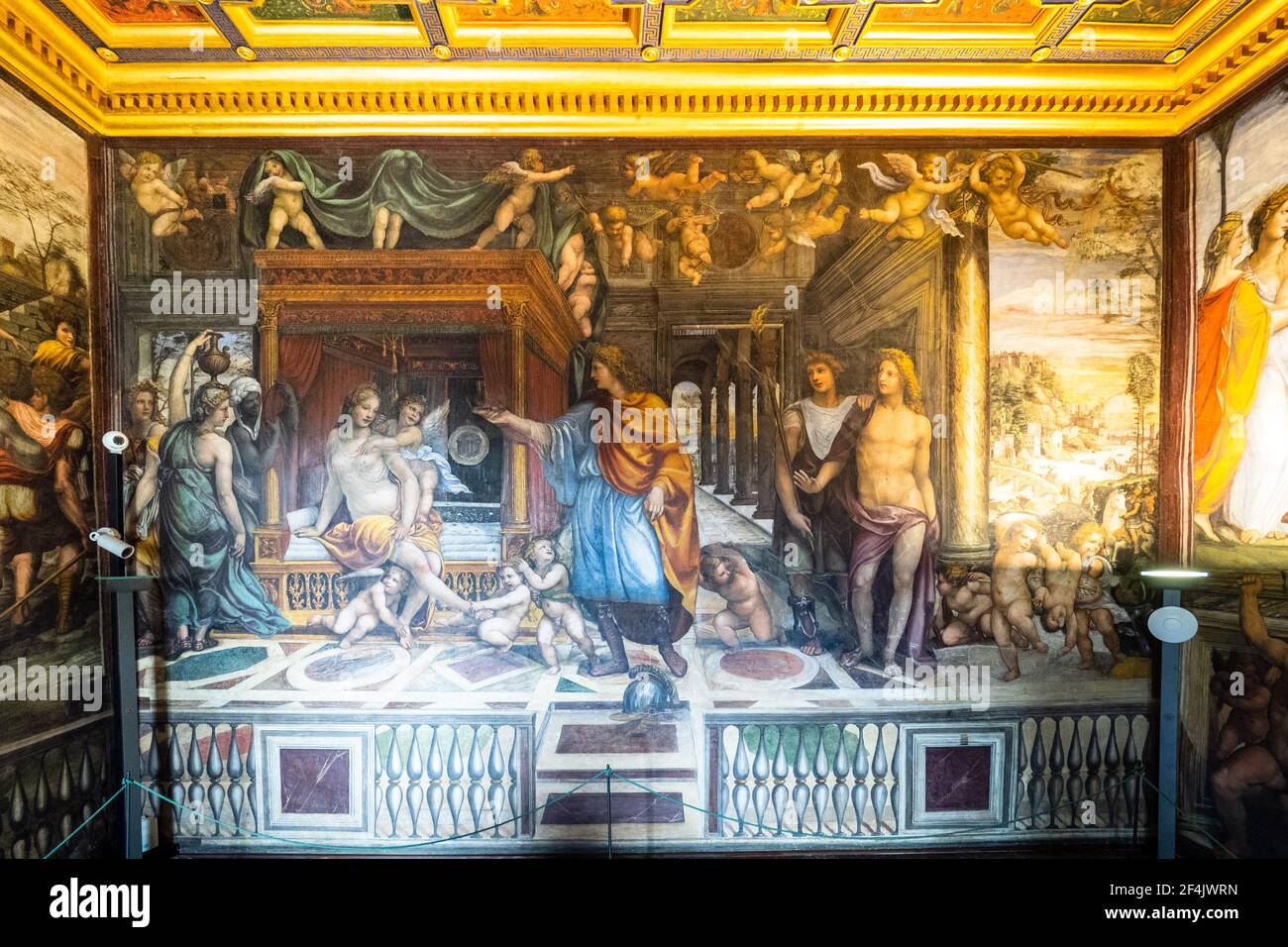 Salle du mariage d'Alexandre le Grand et Roxanne dans la villa ...