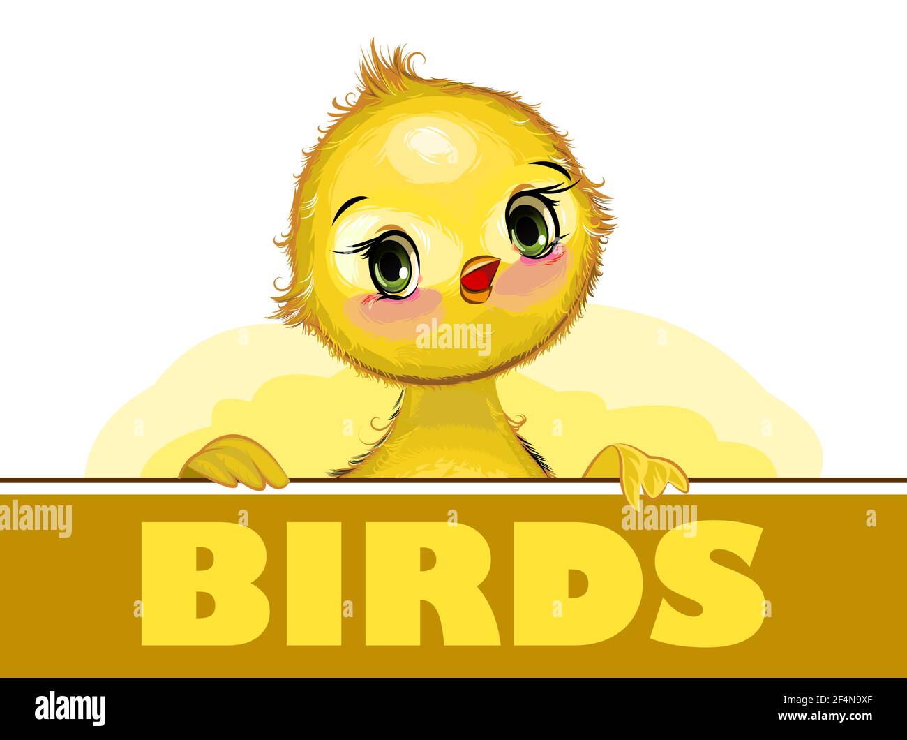 Un peu de poussin. Poussin drôle. Joli et drôle oiseau de bébé. L'objet ...