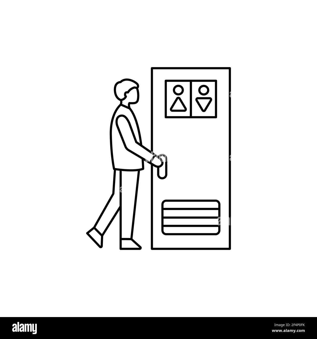 Pictogramme aller au toilette Banque d'images vectorielles - Alamy