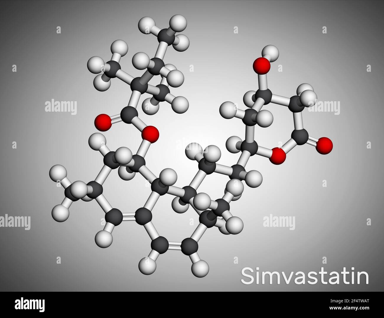 Simvastatine, molécule. Il appartient à la classe de statine, le ...