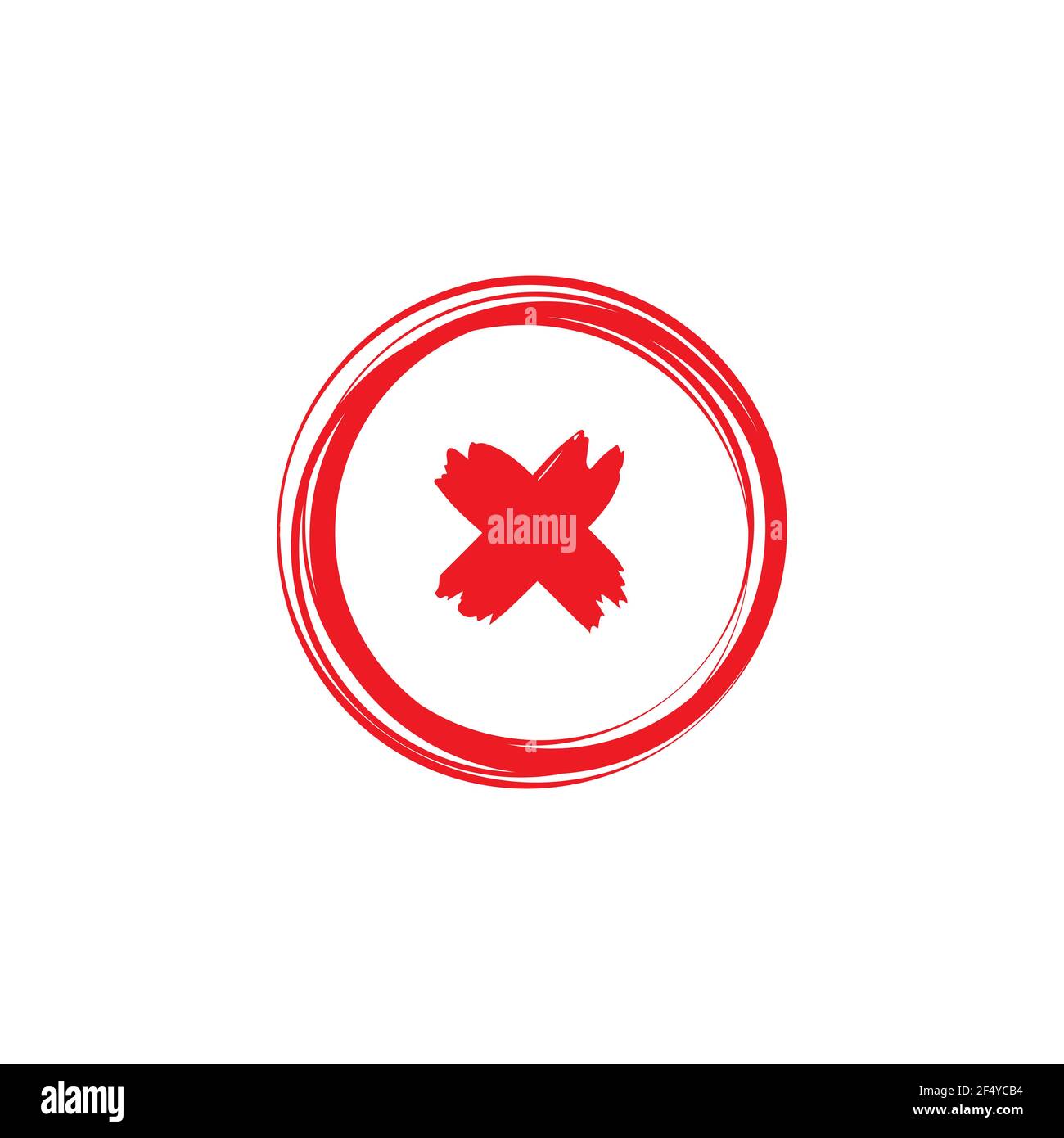 Red cross button refuse wrong Banque de photographies et d’images à ...