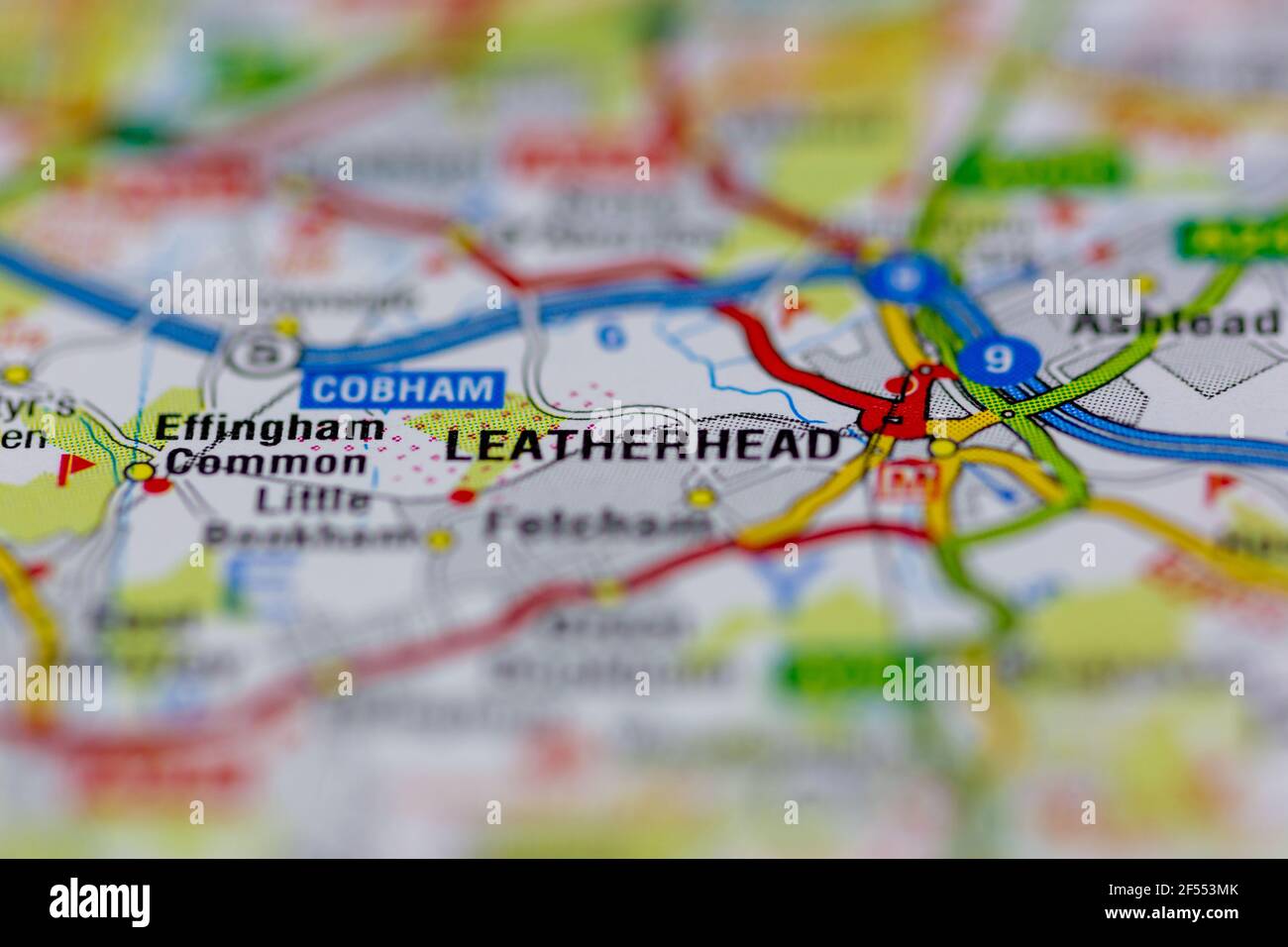 Carte de leatherhead Banque de photographies et d’images à haute ...