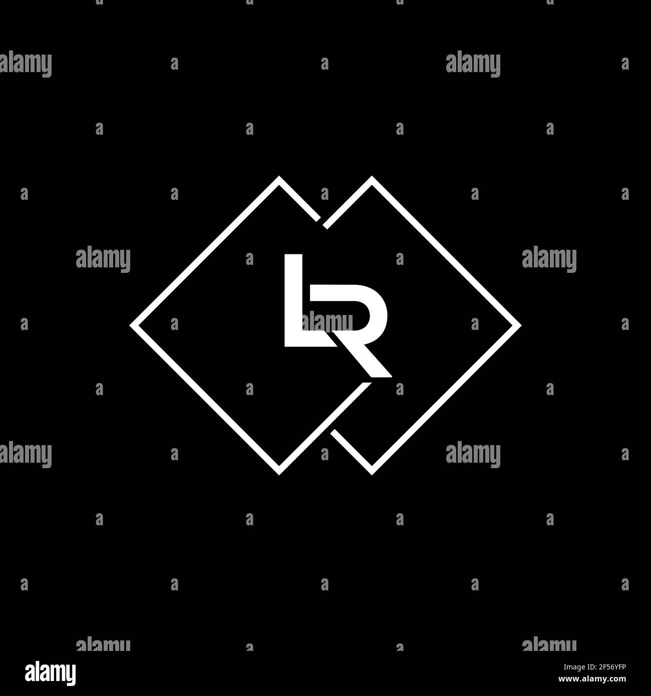 LR. Monogramme de deux lettres L & R. Luxe, design simple, élégant et ...