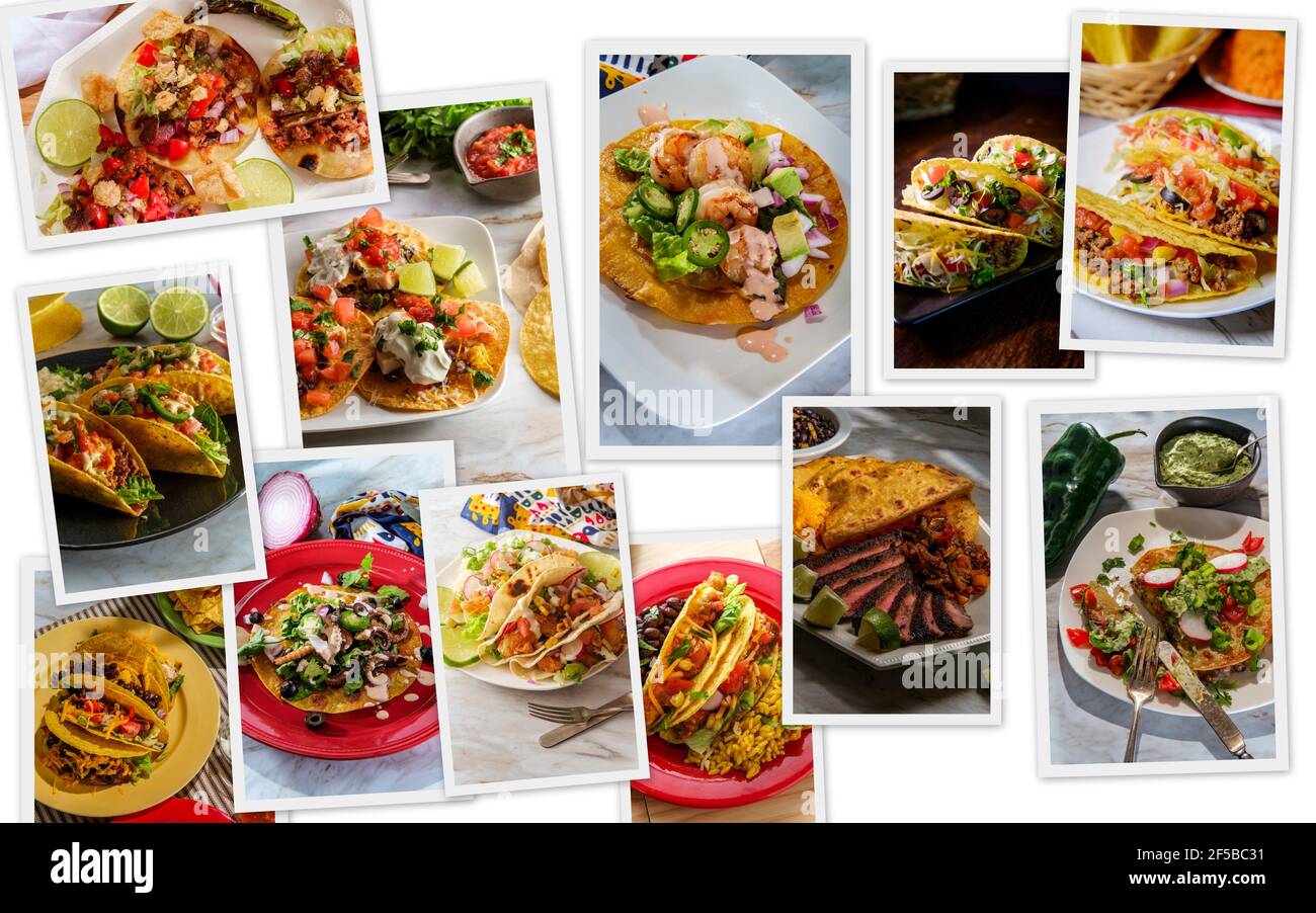 Collage de tacos Banque de photographies et d’images à haute résolution ...
