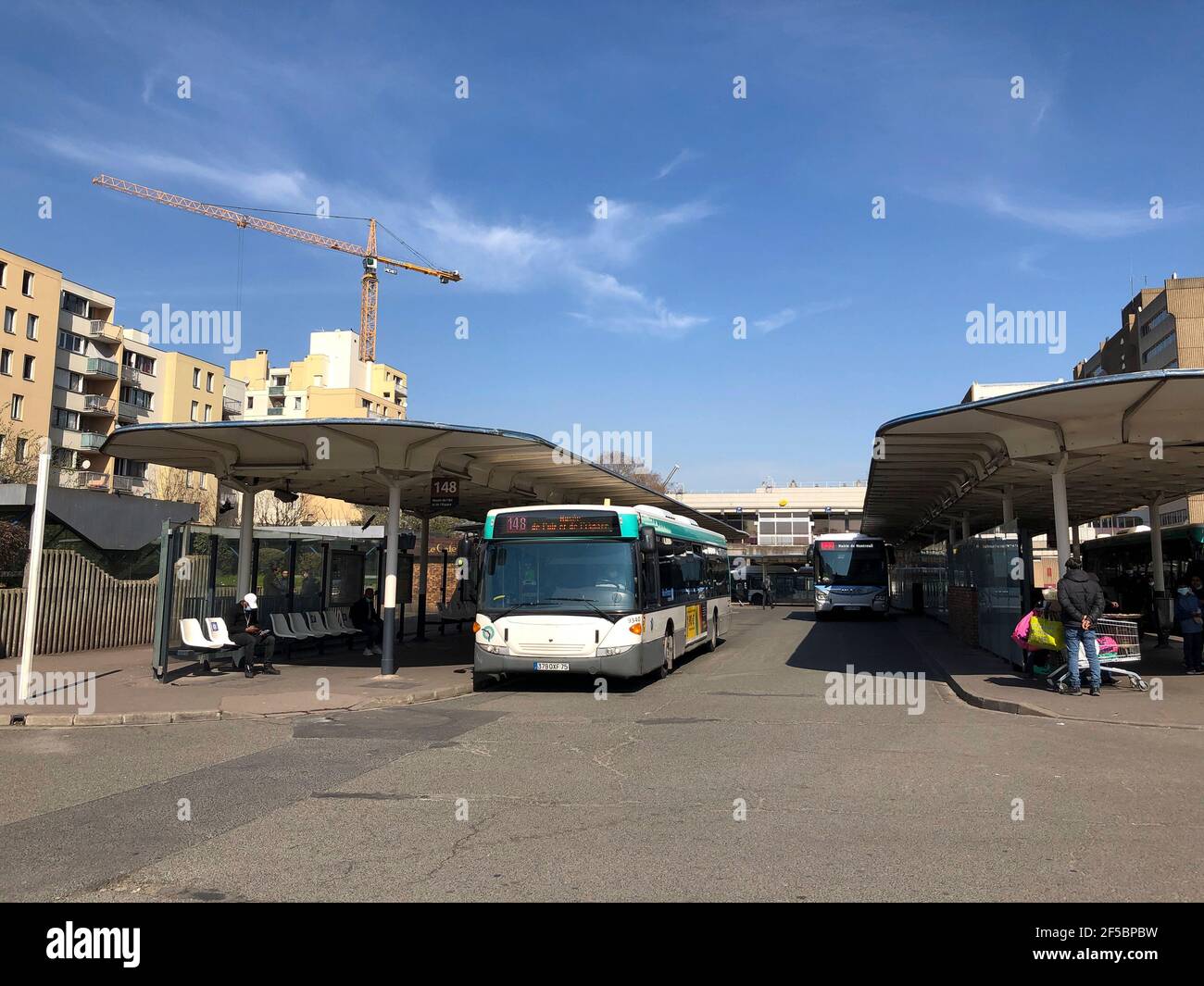 Bobigny, France, banlieue de Paris, arrêt de bus, Centre ville, Bobigny Pablo Pi-casso, ratp ...