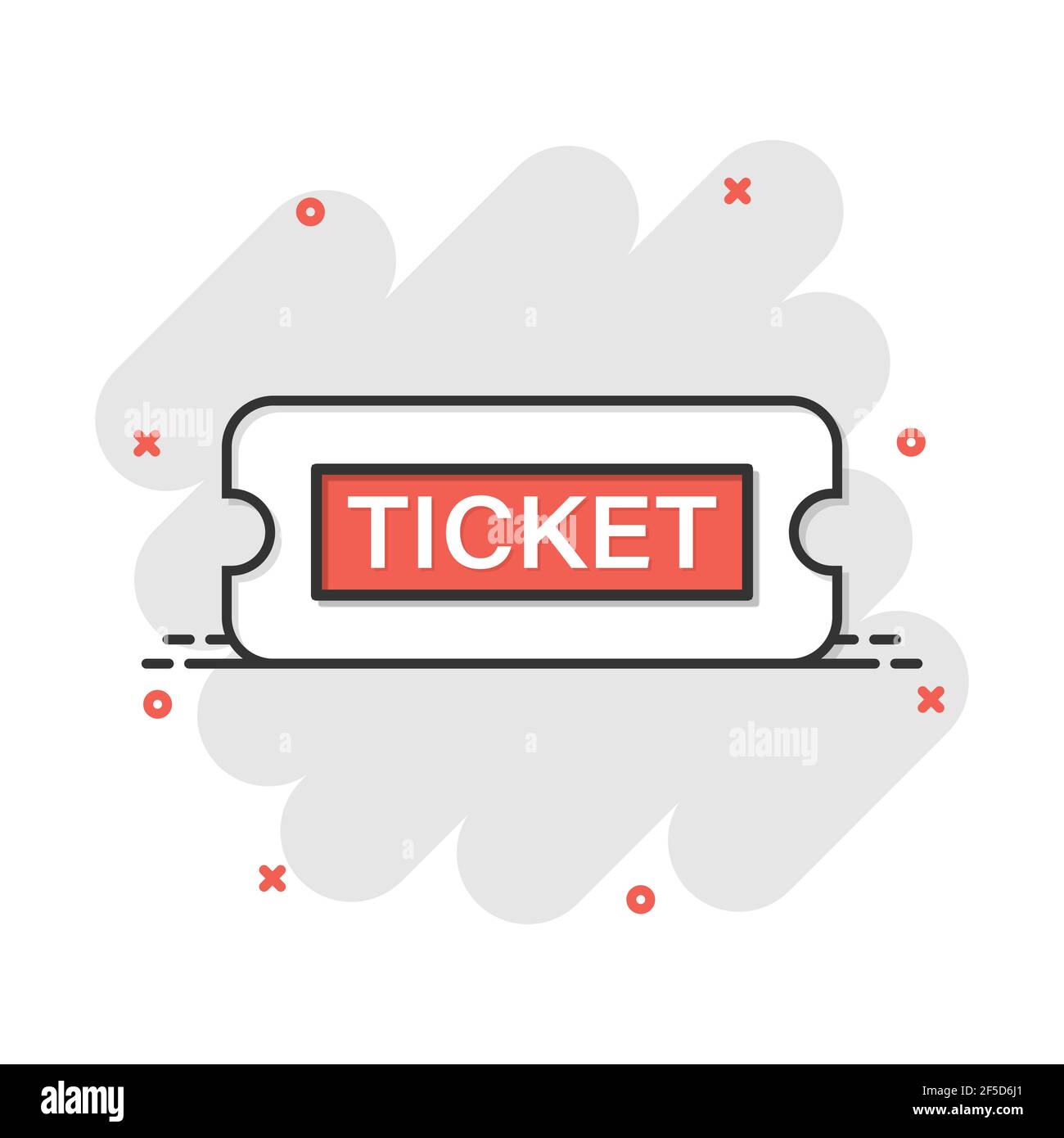 L'icône de cinéma dans le style comique. Admettre un bon vecteur d ...