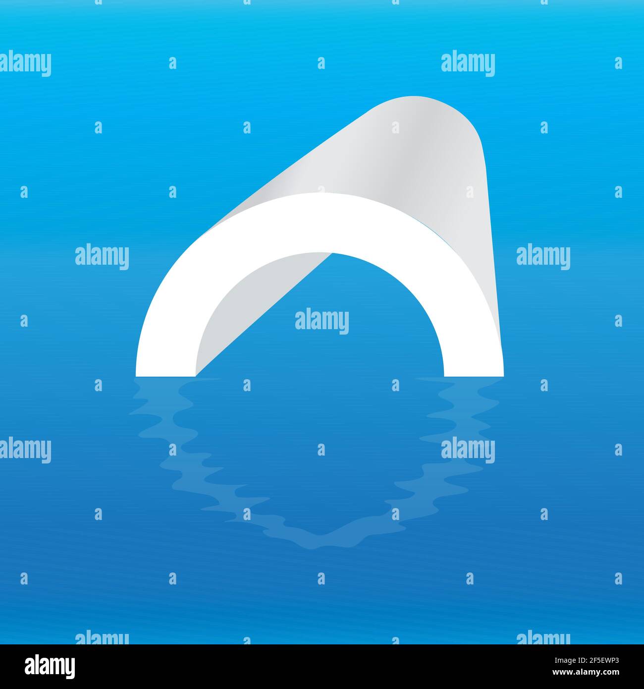 Logo Pipe sur fond bleu. Logo de la société de plomberie. Réflexion ...