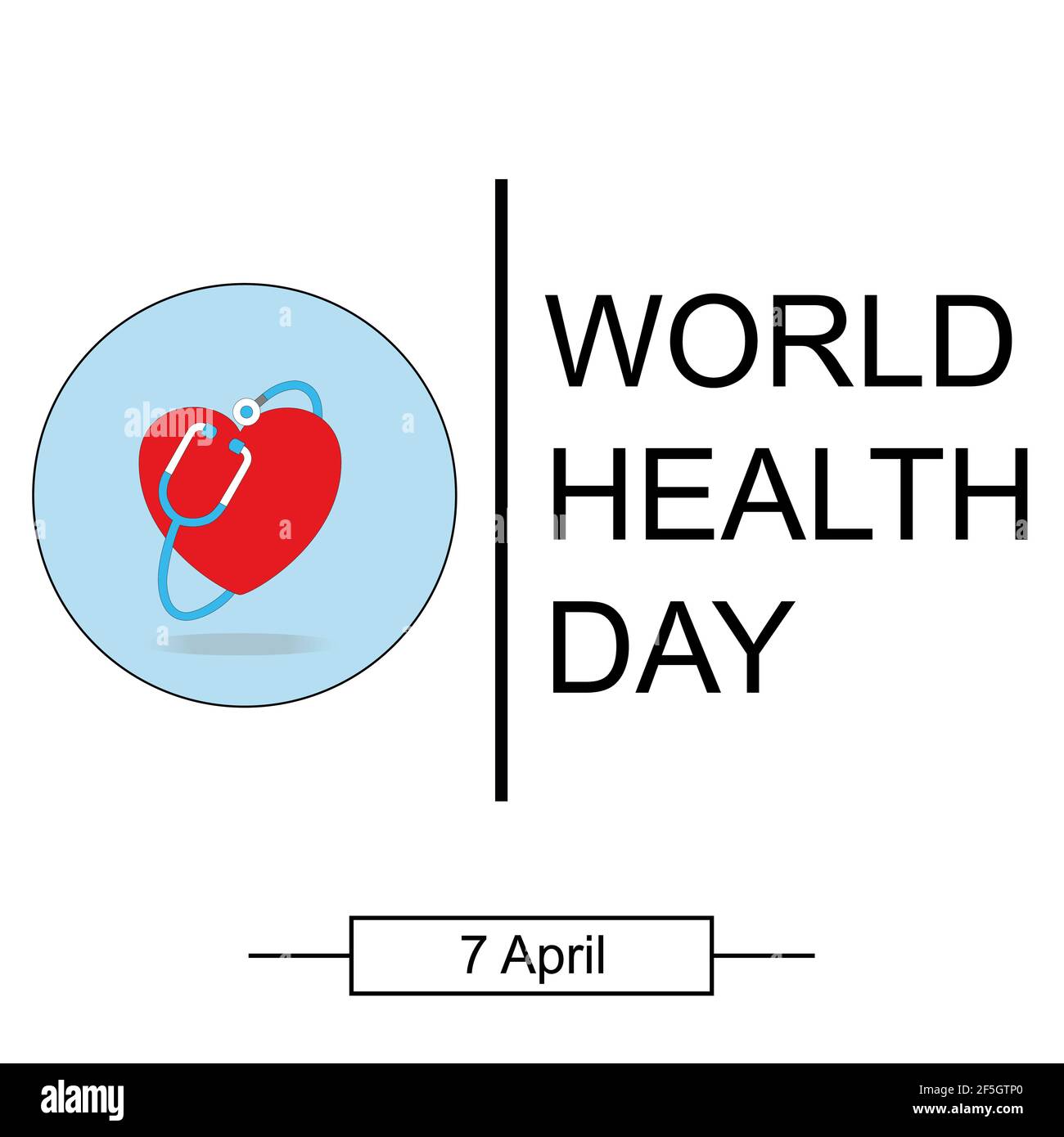 Journée mondiale de la santé. Affiche vecteur santé, protection de la ...