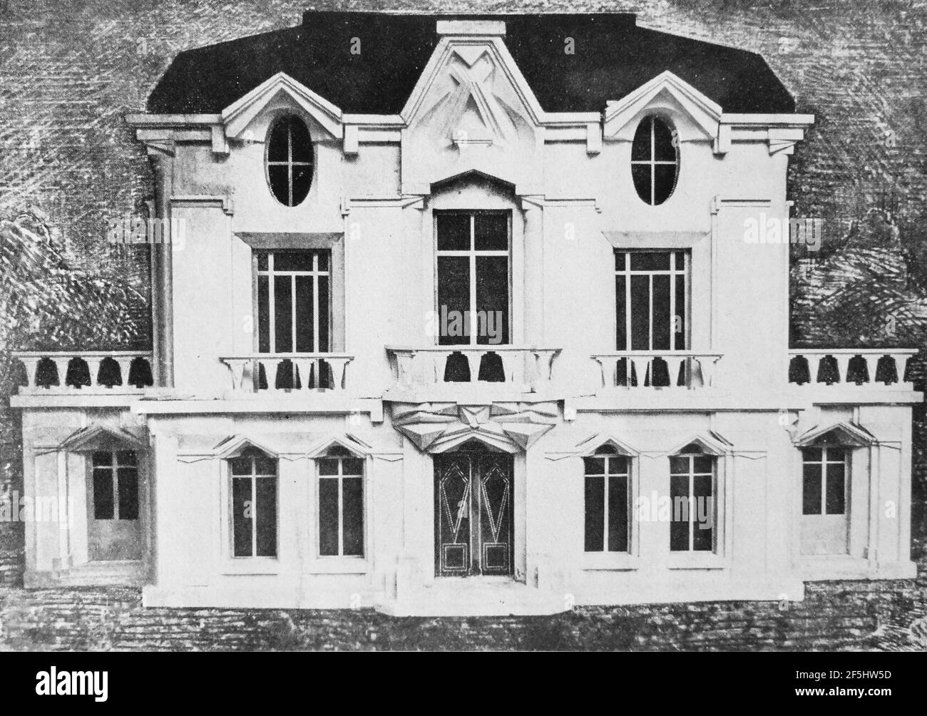 Raymond Duchamp-Villon, 1912, projet d'hôtel, Maquette de la façade de ...