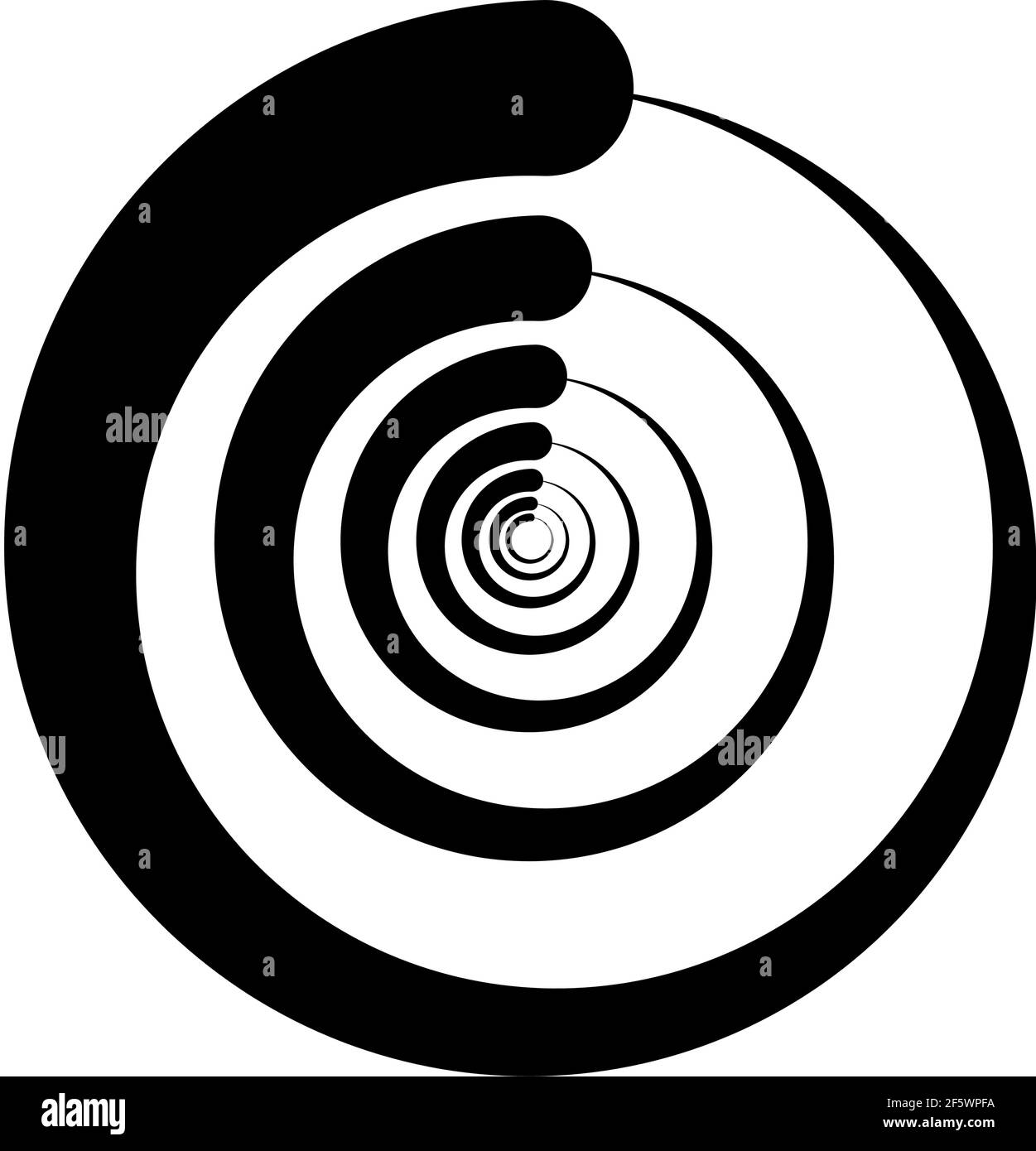 Spirale, tourbillon, icône de tourbillon, illustration vectorielle d ...