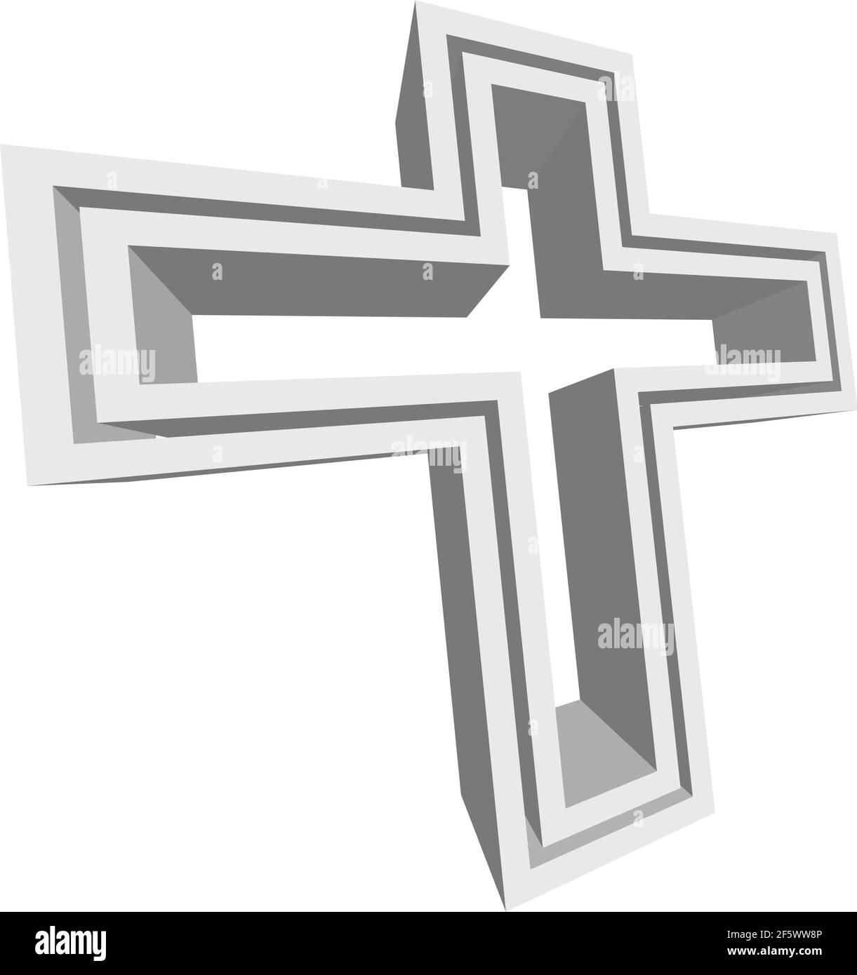 Symbole en croix, signe et icône. Christian Cross — Illustration ...